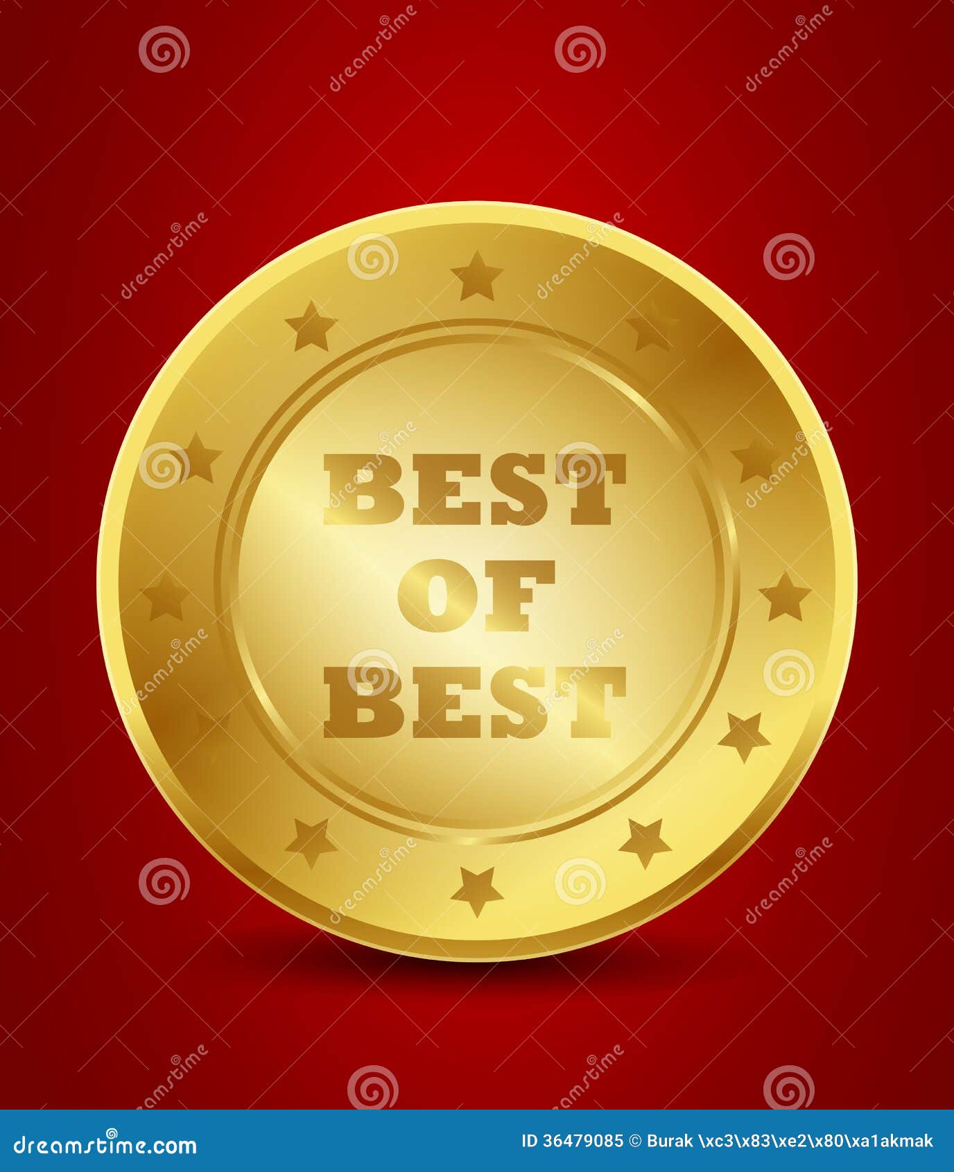 TOP 10. Golden Top 10 . Best Ten List. 3d Illustration. Royalty-Free ...