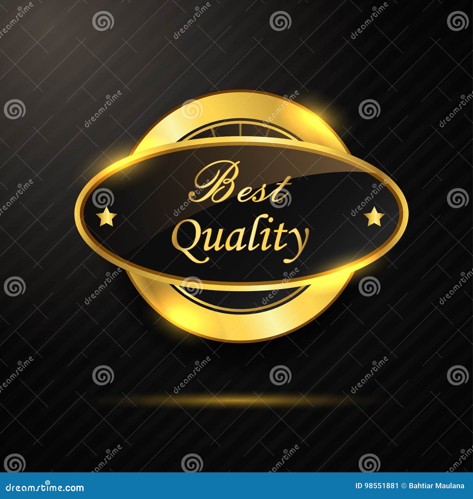 Golden best quality badge stock vector. Illustration of customer - 98551881