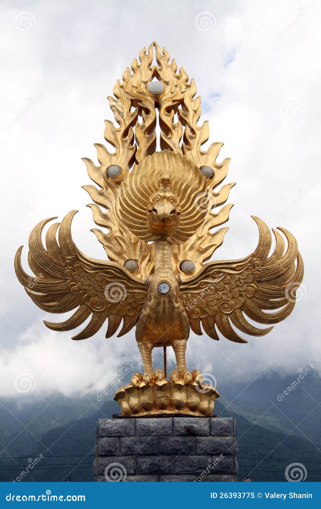 Golden bird stock image. Image of sculpture, golden, religion - 26393775