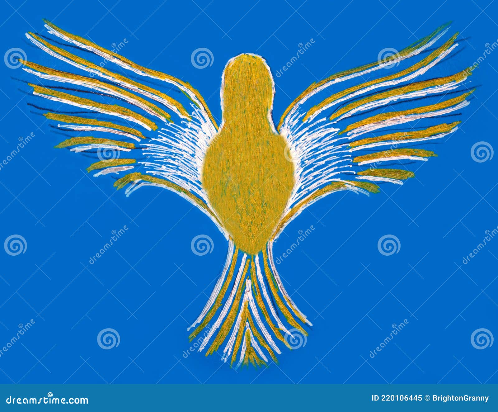 Golden bird stock illustration. Illustration of wing - 220106445