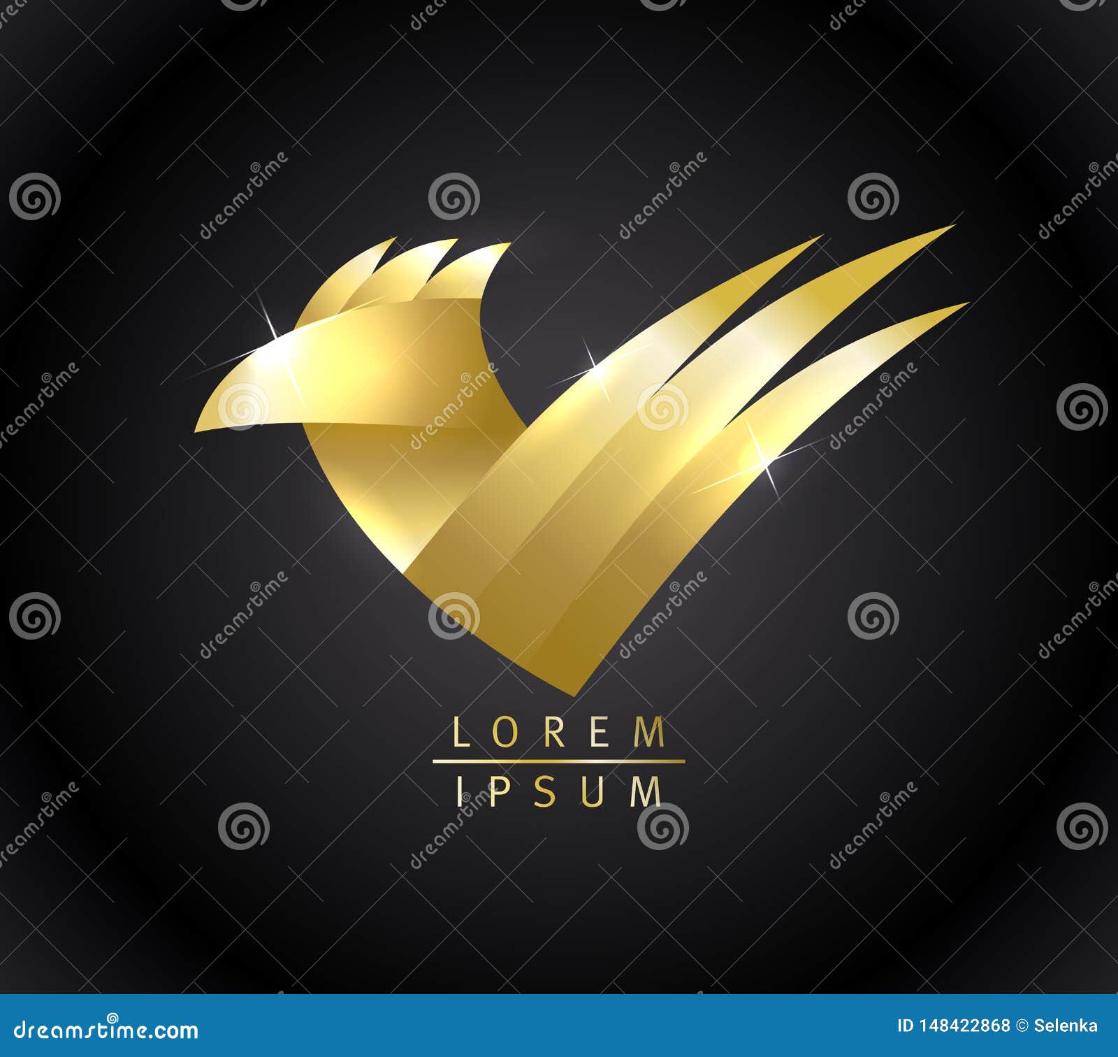 Bird Check Mark Logo, Bird Check Mark Icon Symbol Vector ...