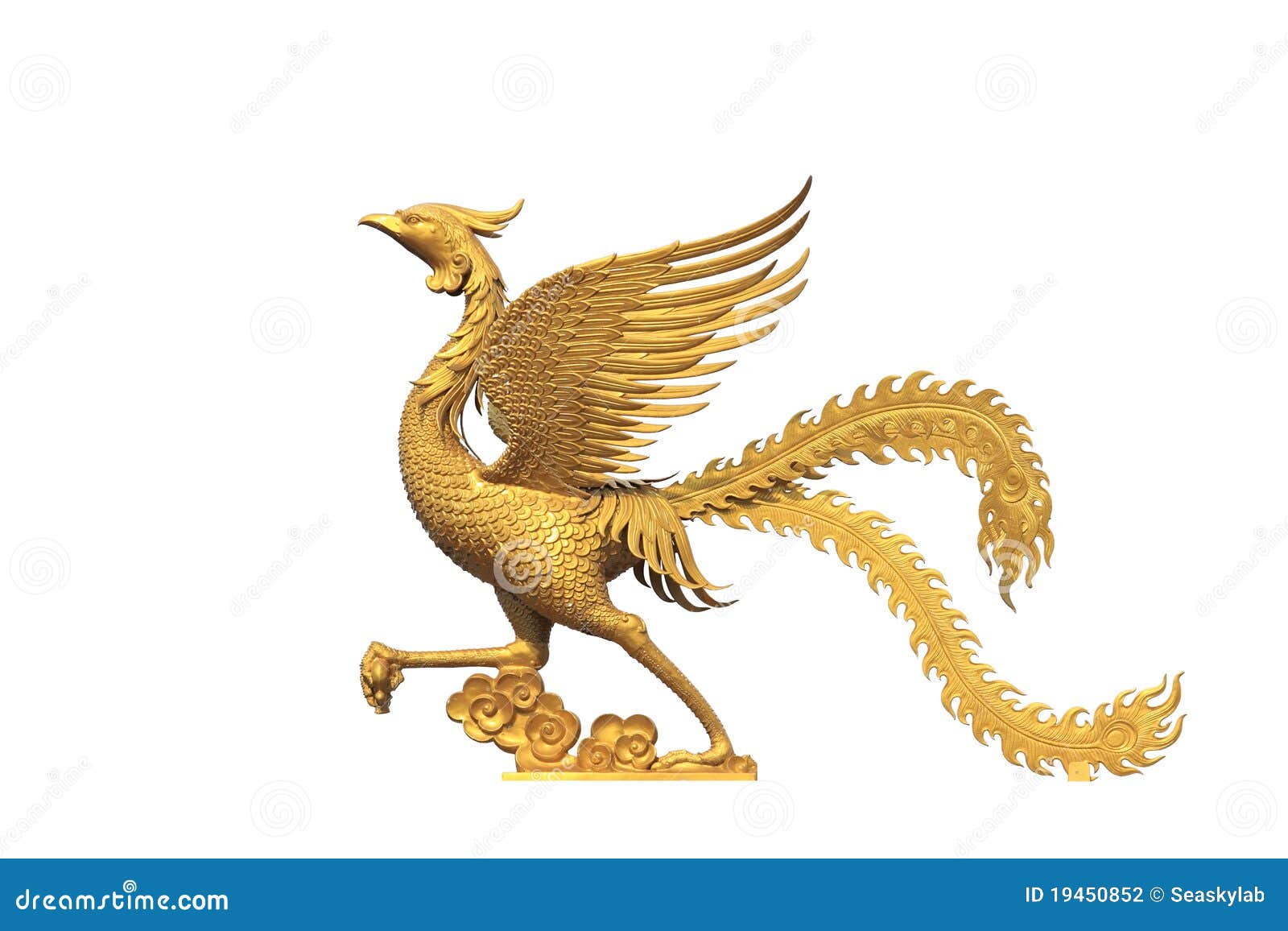 Golden bird statue stock photo. Image of style, oriental - 19450852
