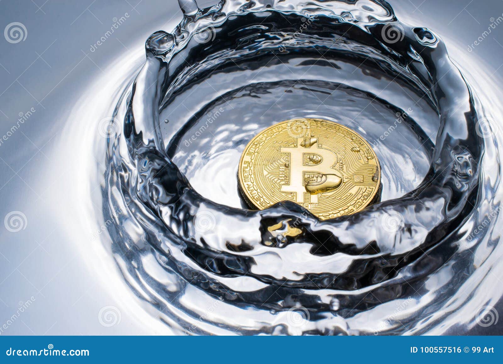 Golden Bitcoin Coin With Water Splash Crypto Currency Background Stock ... Golden Bitcoin Coin With Water Splash Crypto Currency Background Stock ...