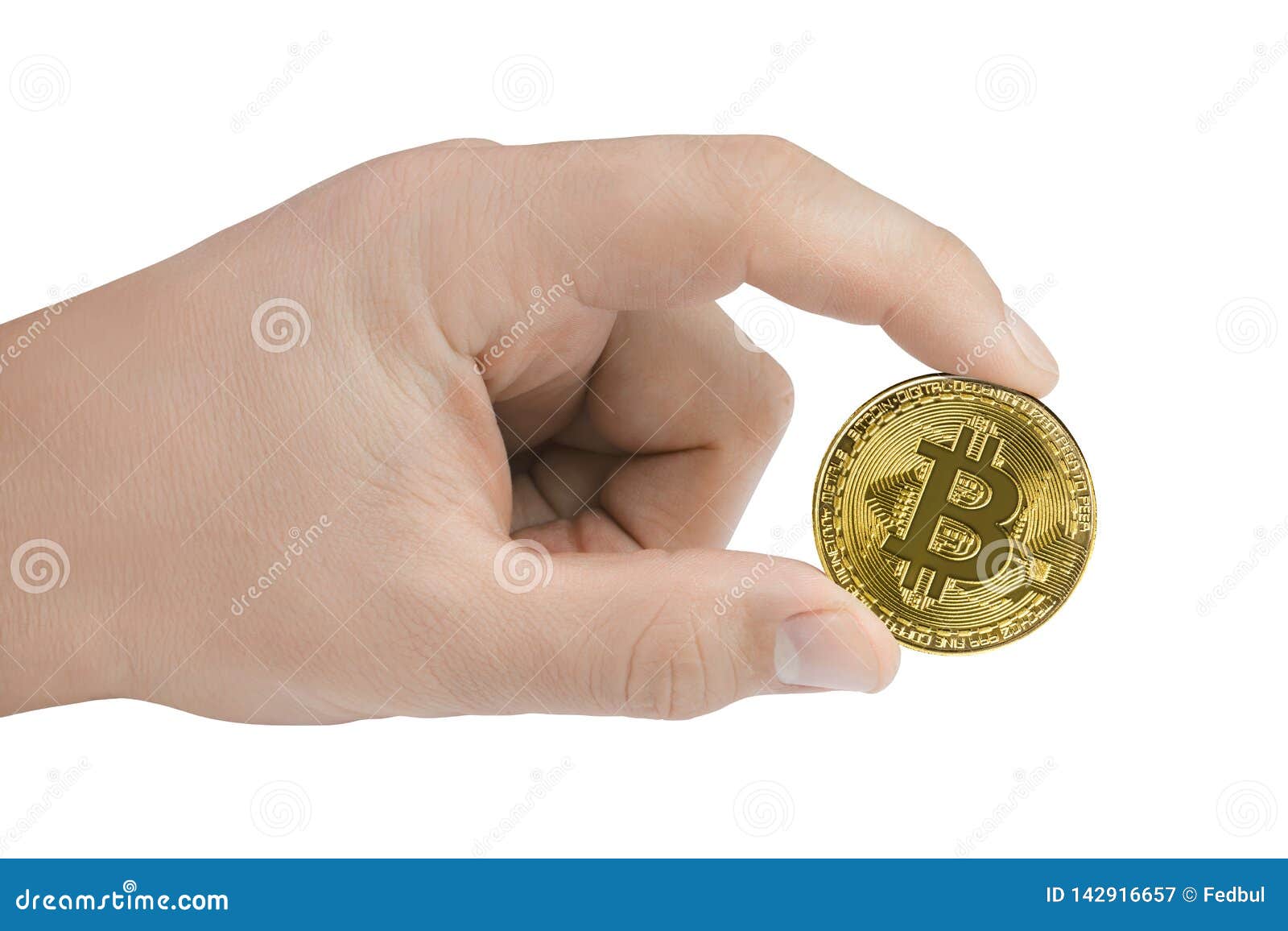 Bitcoin On The Background Of The Graph Stock Photography ...