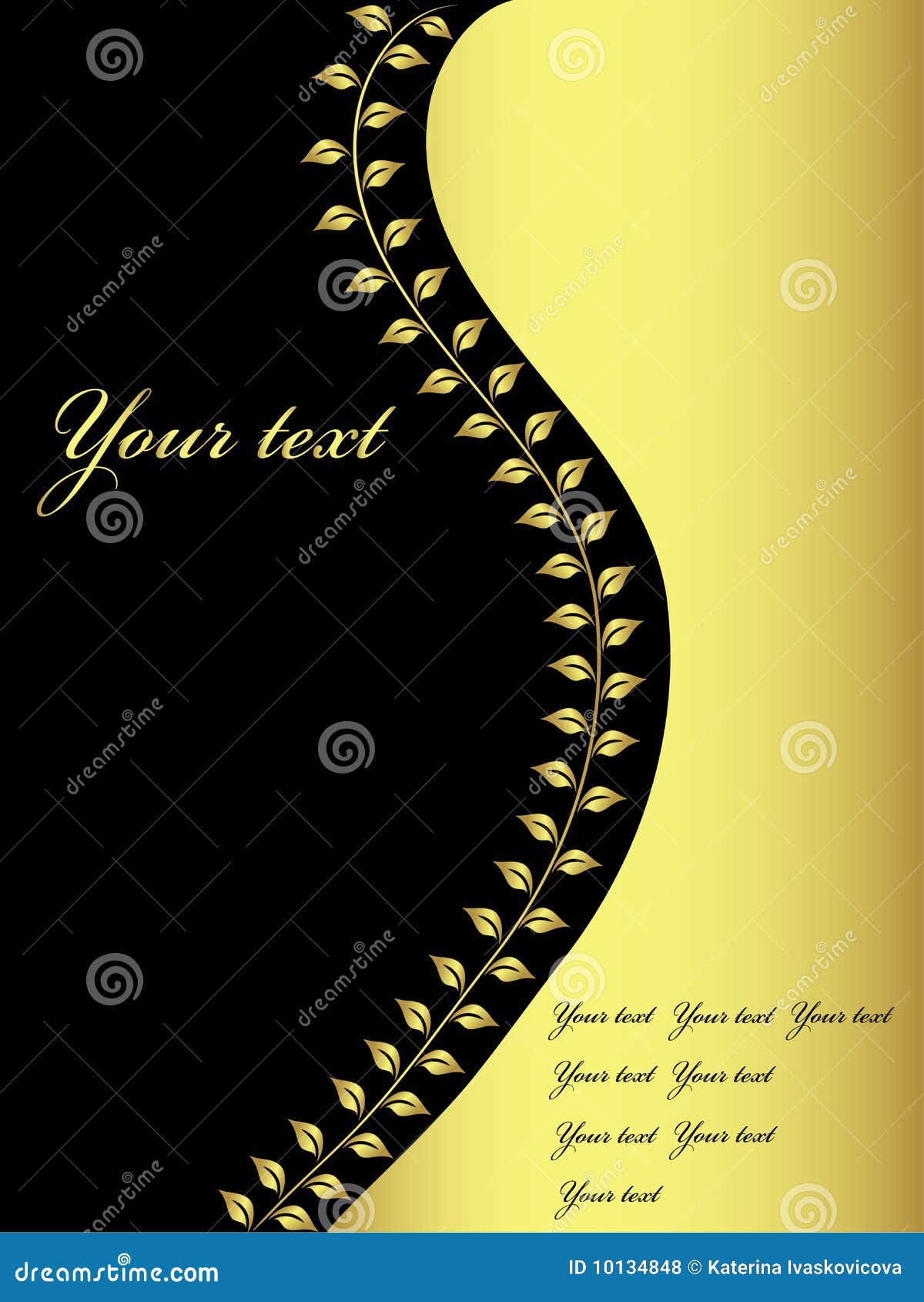 Golden and Black Design, Vector Stock Vector - Illustration of grand ...