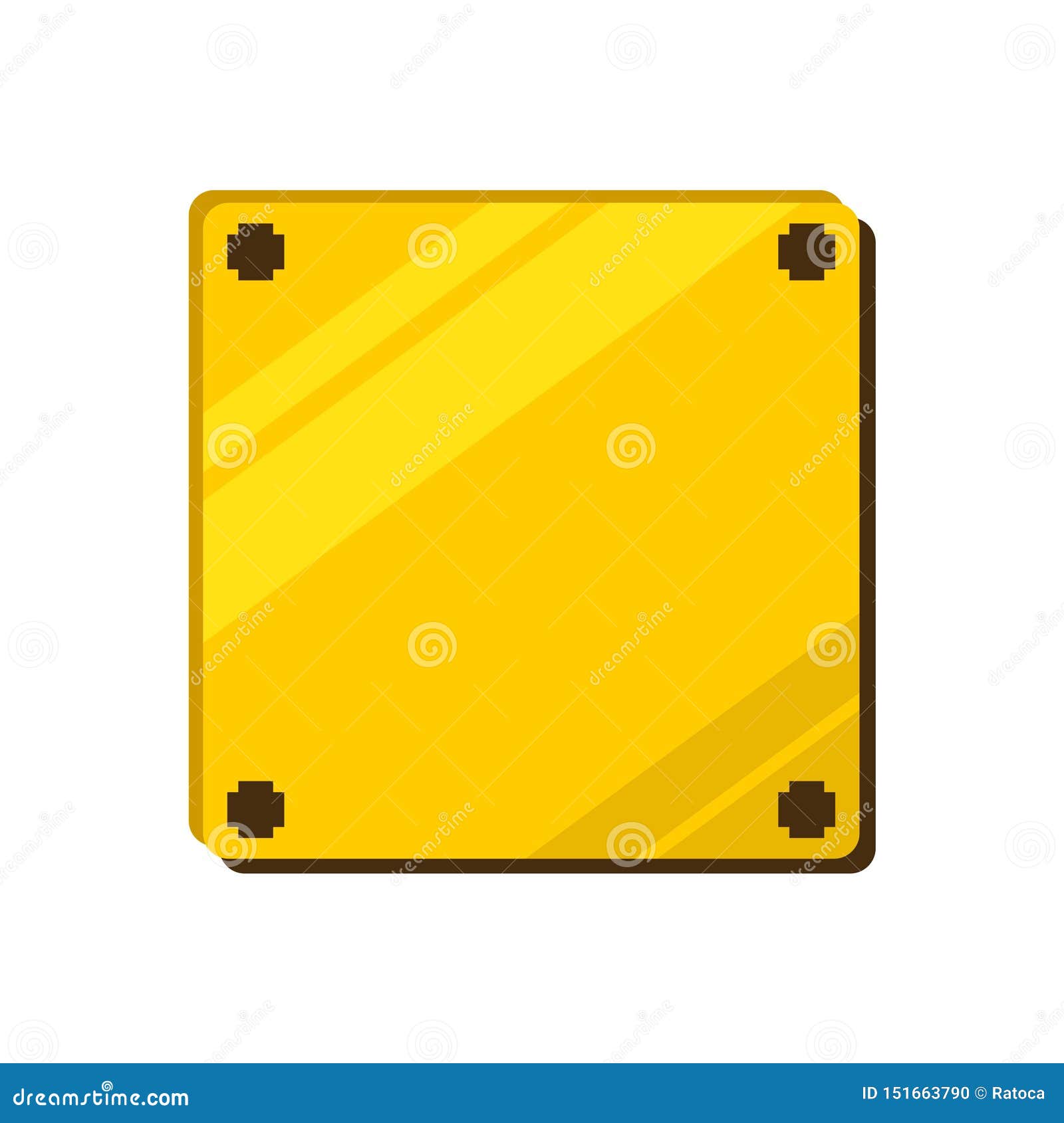 Golden block illustration stock vector. Illustration of creative ...