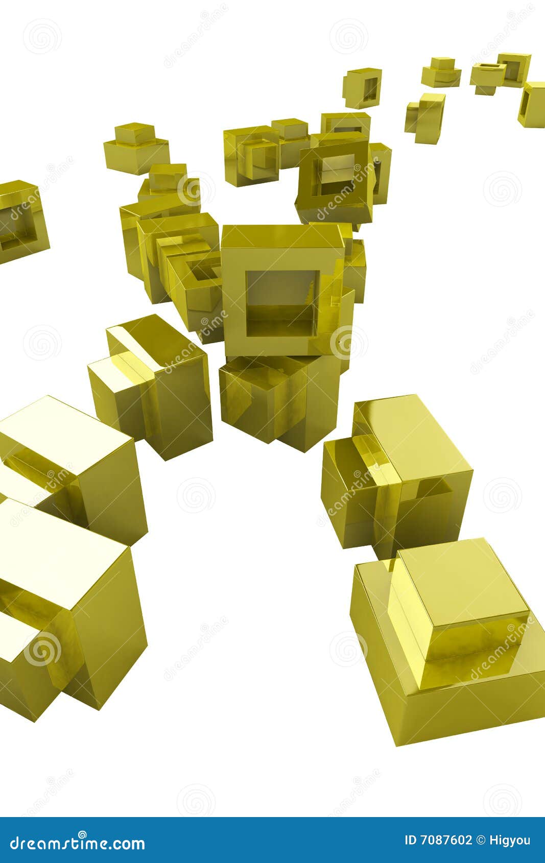 Golden Blocks stock illustration. Illustration of disconnected - 7087602