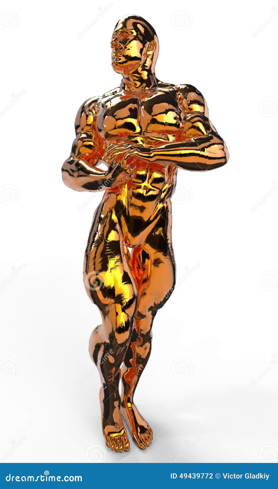 Golden Bodybuilder Stock Image | CartoonDealer.com #49439857