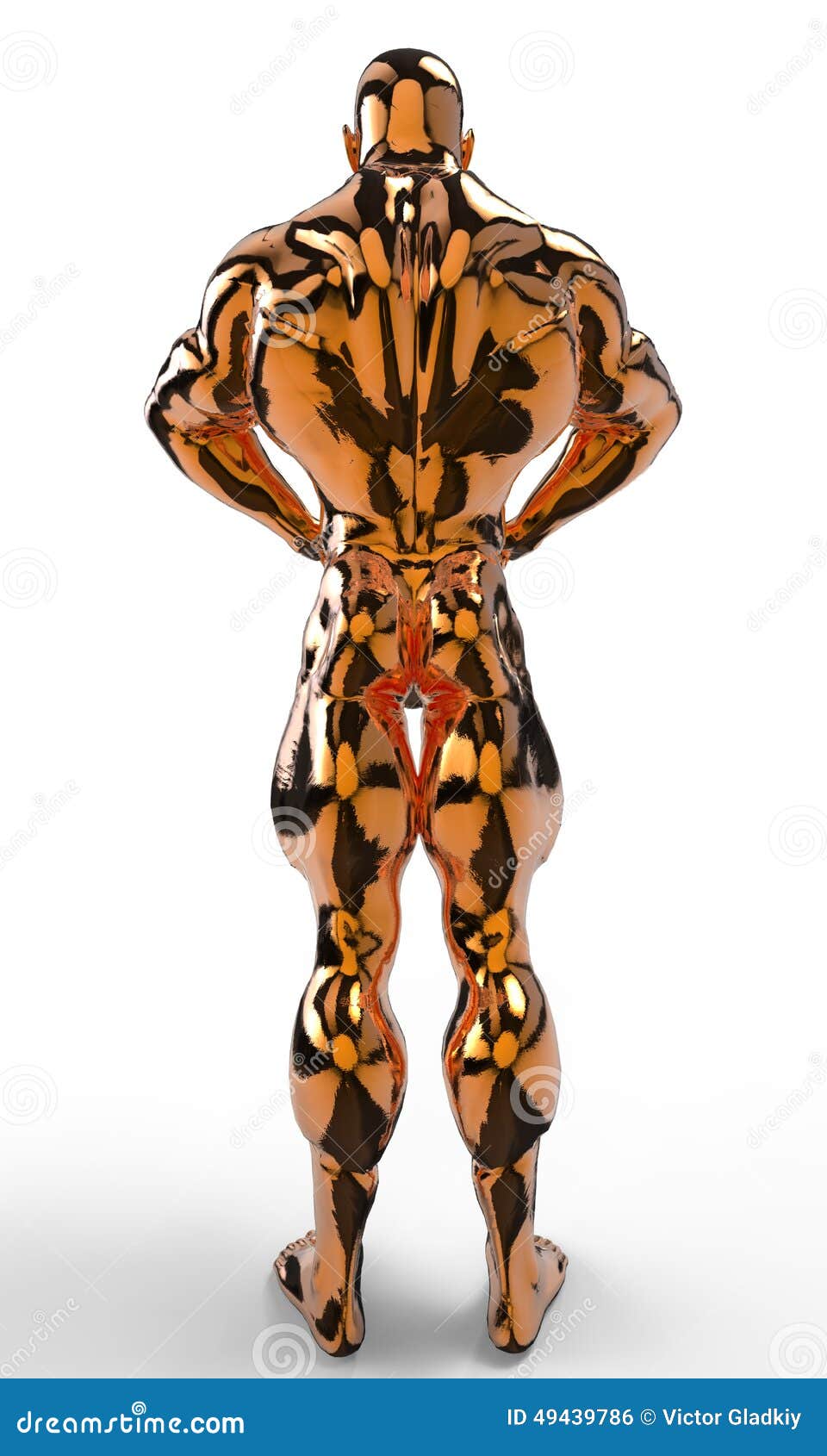 Golden Bodybuilder stock illustration. Illustration of steroids - 49439786