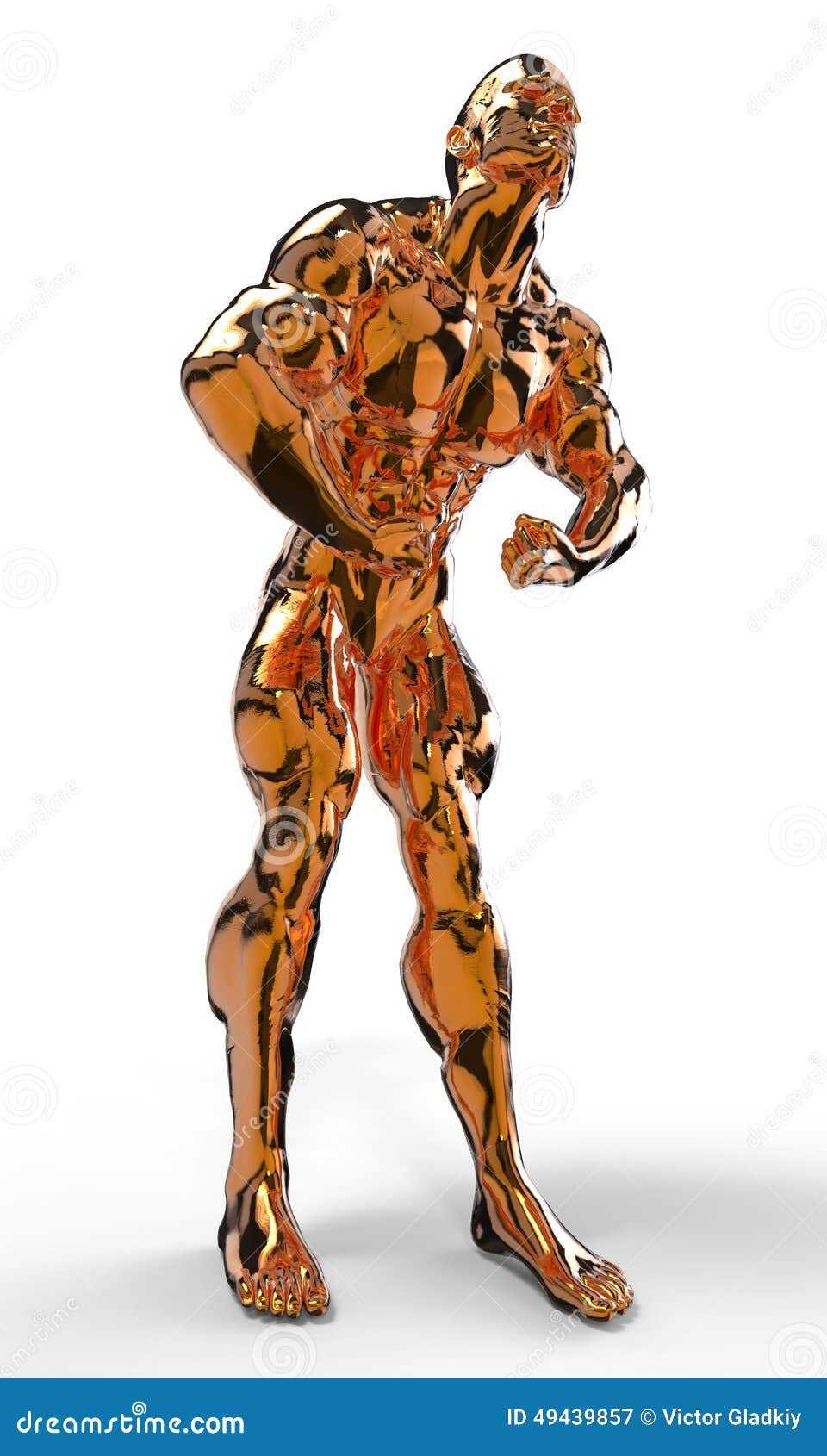 Golden Bodybuilder stock illustration. Illustration of poses - 49439857