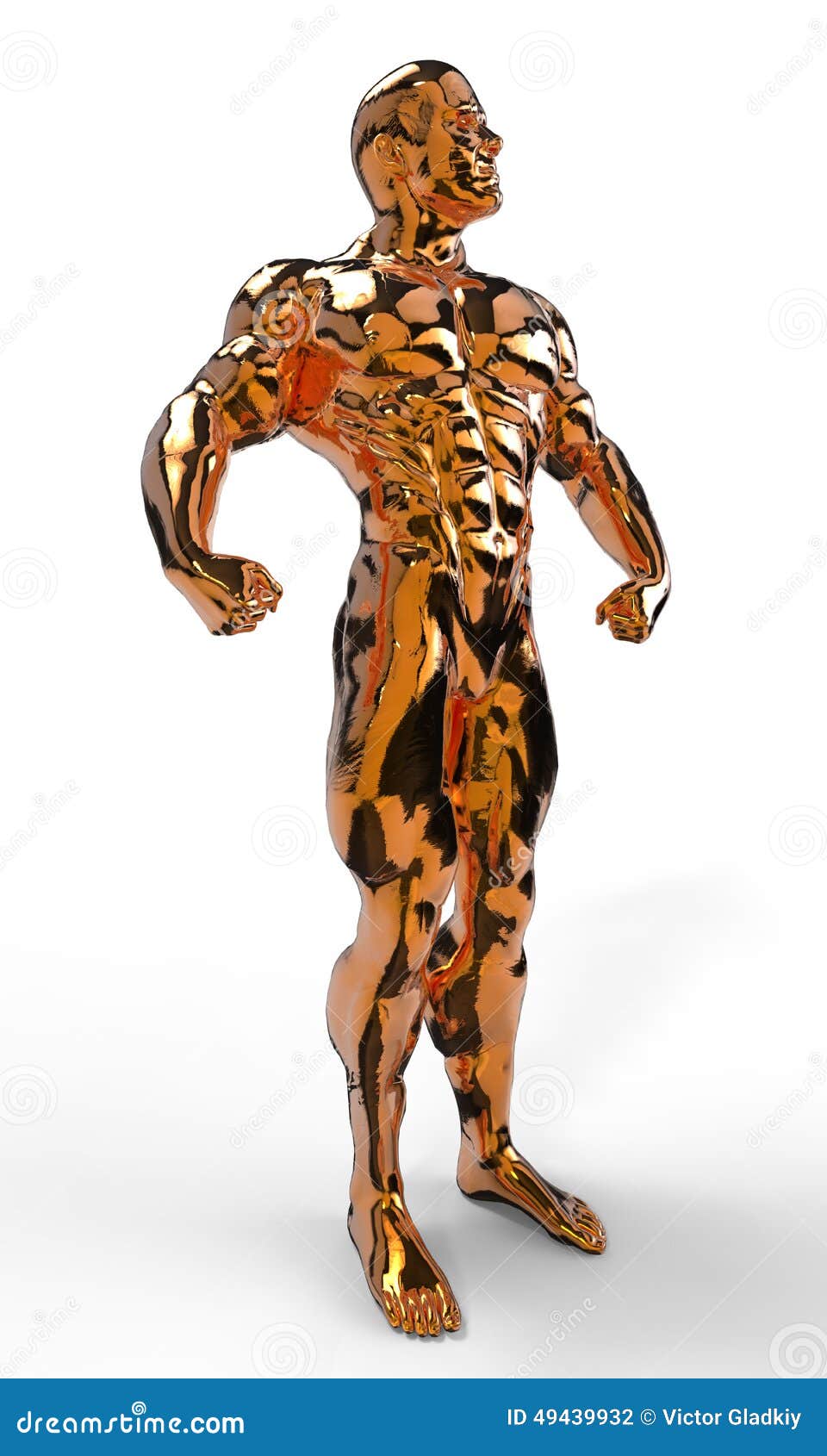 Golden Bodybuilder stock illustration. Illustration of bodybuilding ...