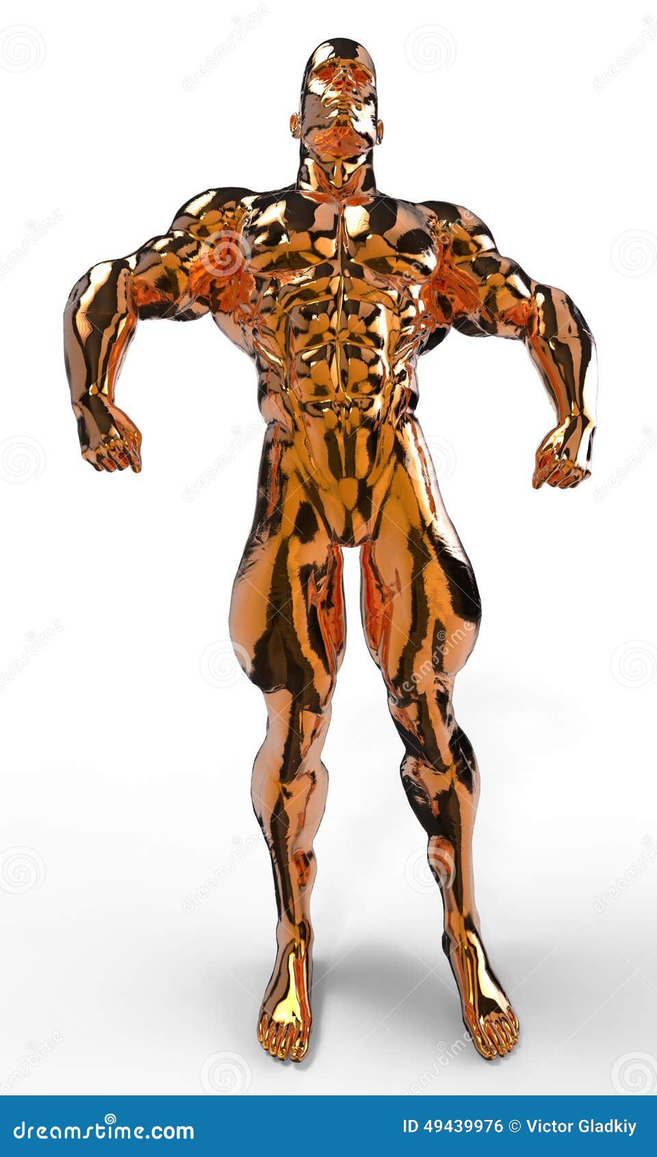 Golden Bodybuilder stock illustration. Illustration of bodybuilding ...