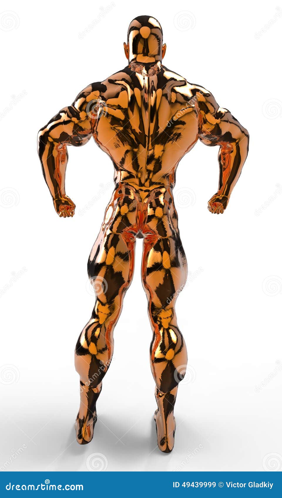 Golden Bodybuilder stock illustration. Illustration of golden - 49439999