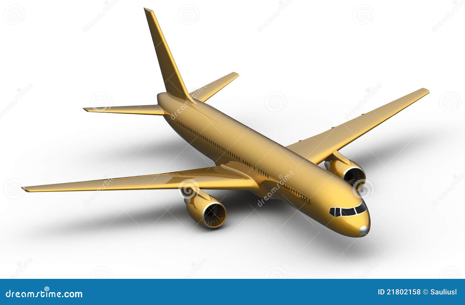 Golden Boeing 757 Aircraft Royalty-Free Stock Photography ...