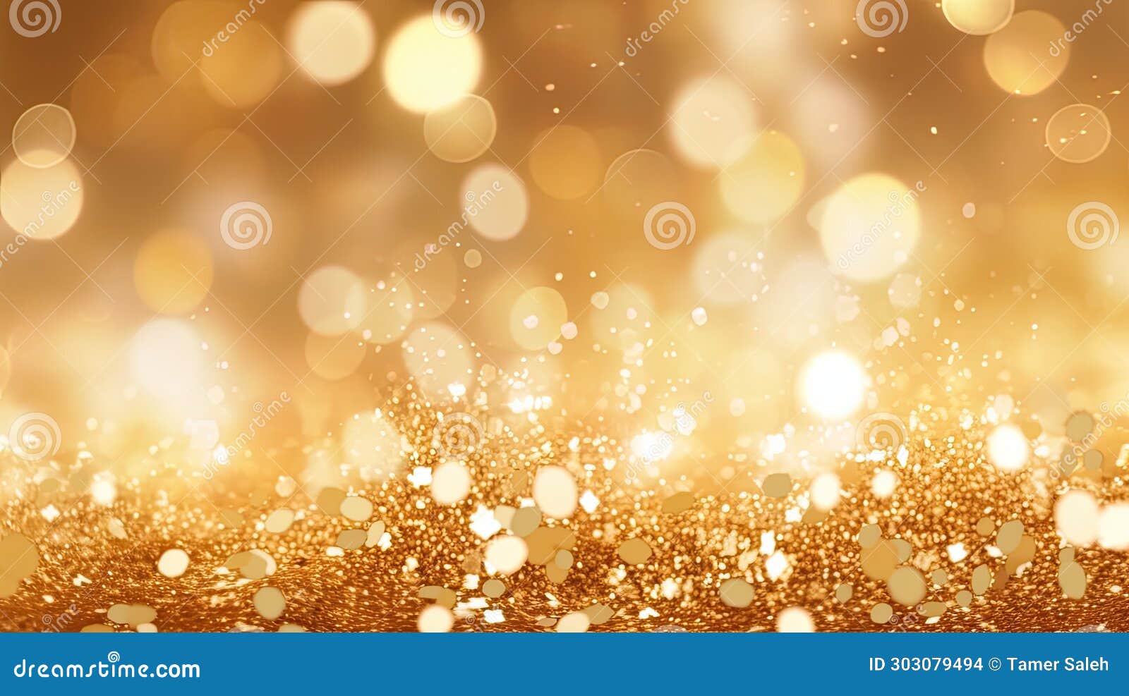 Golden bokeh background stock illustration. Illustration of sparkles ...