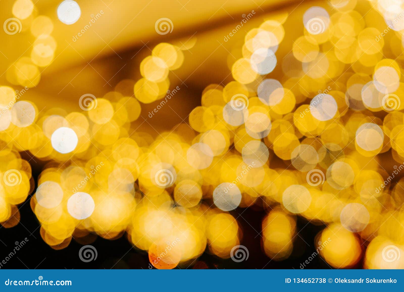 Golden Bokeh Background with Copy Space Stock Photo - Image of bright ...