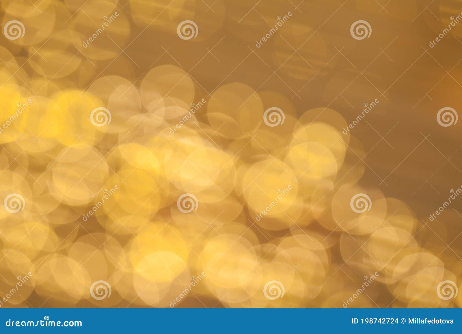 Golden Bokeh Background with Glowing Backdrop Baubles Stock ...