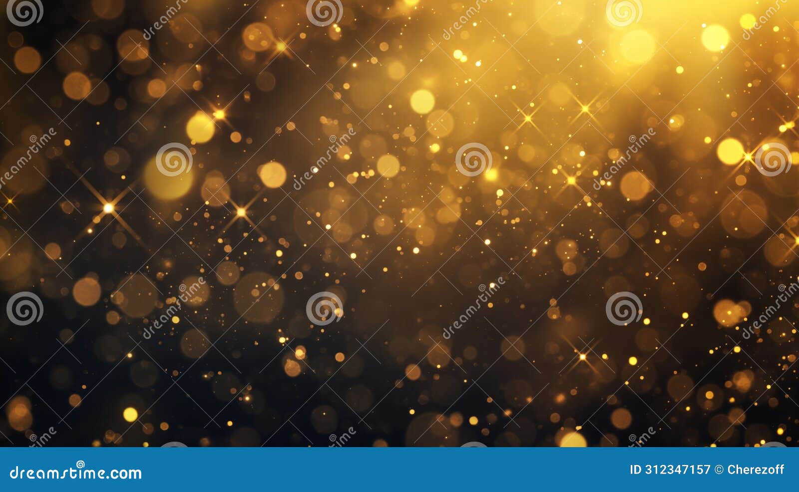 Golden Bokeh Lights Background Stock Image - Image of holiday ...