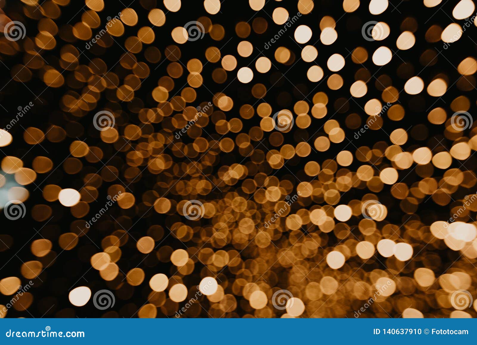 Golden Bokeh Lights Blurred Background Stock Photo - Image of bokeh ...