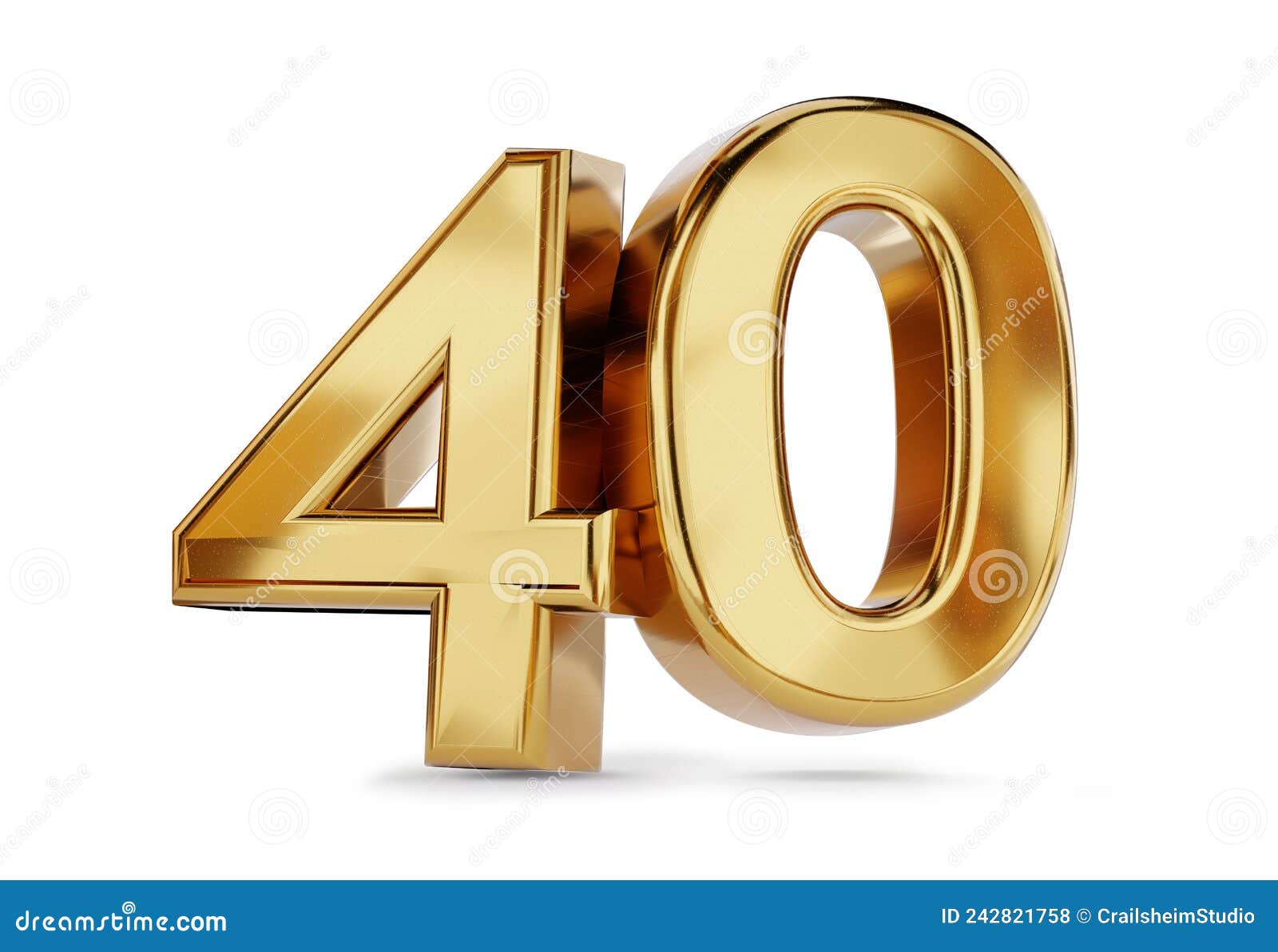 40 Golden Bold Letters Isolated on White 3d-illustration Stock ...