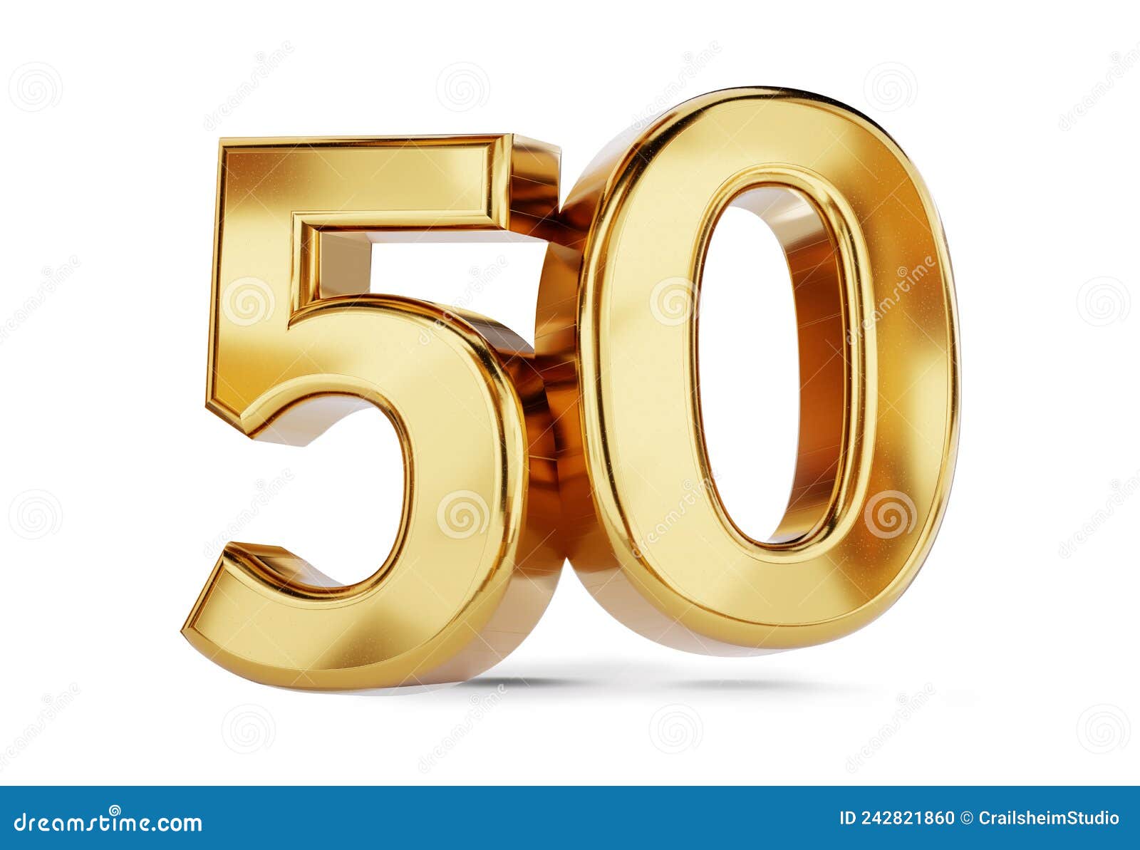 50 Golden Bold Letters Isolated on White 3d-illustration Stock ...