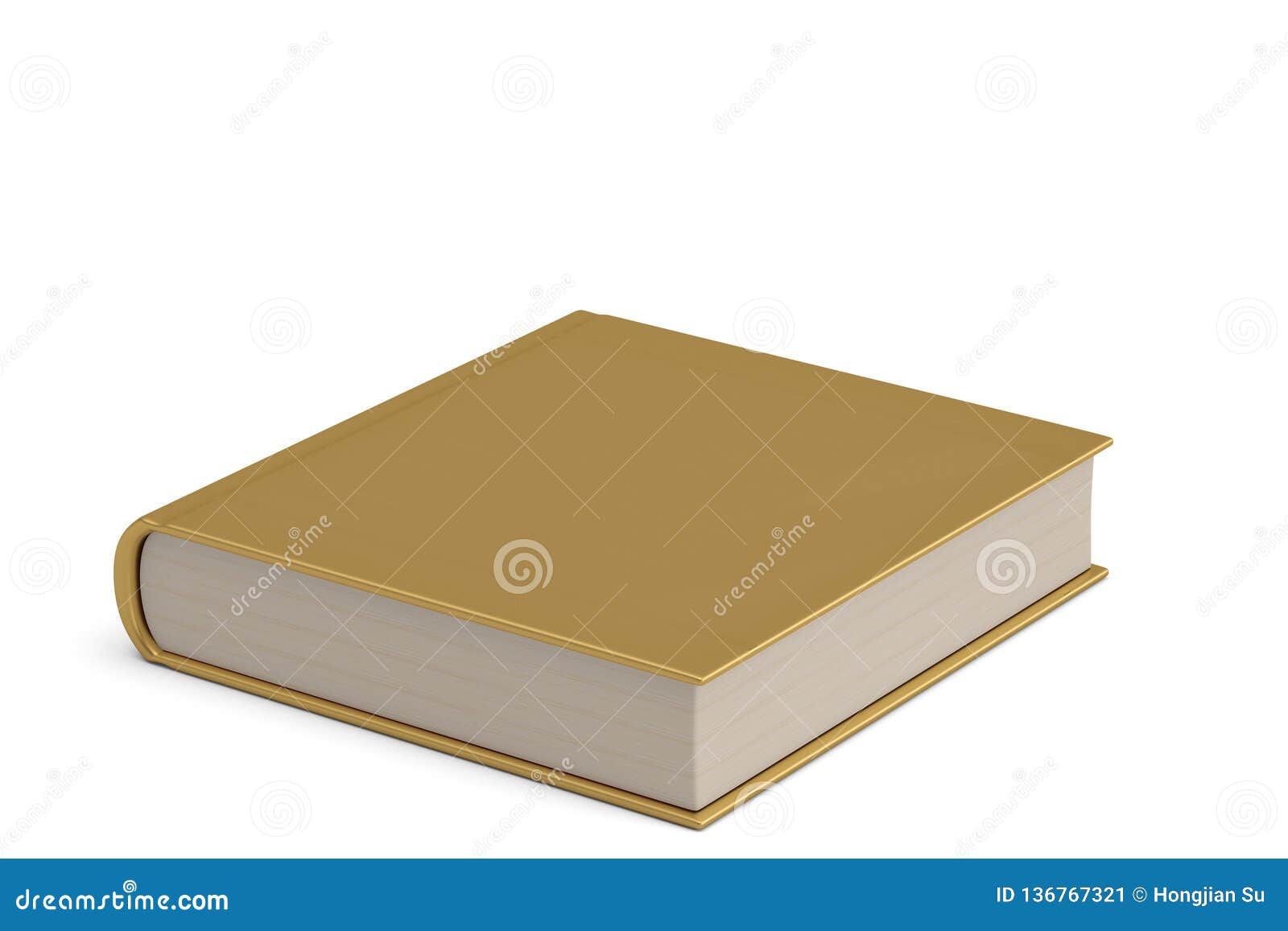 Golden Book Isolated on White Background 3D Illustration Stock ...