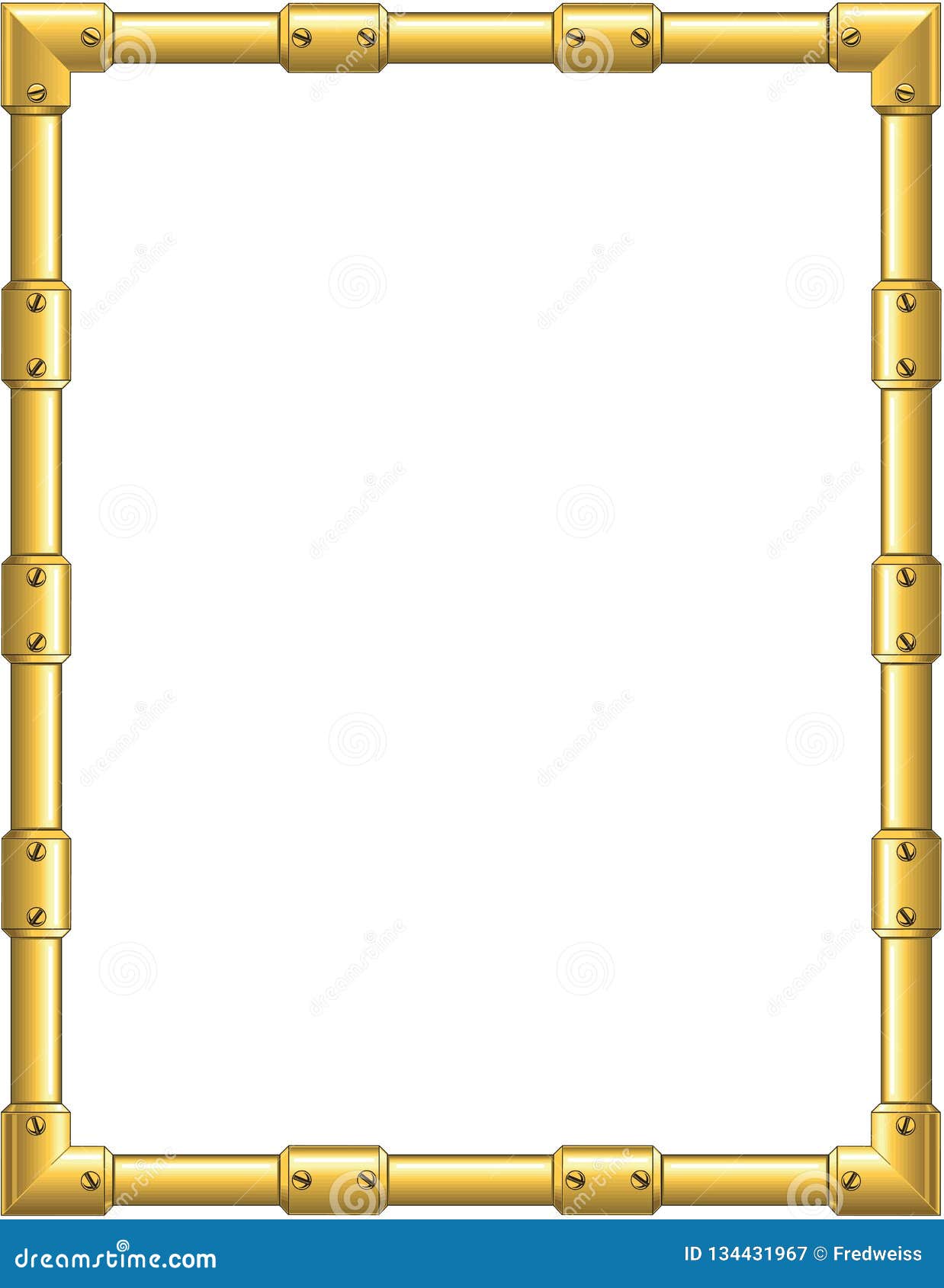 Golden Border Vector Illustration Stock Vector - Illustration of design ...