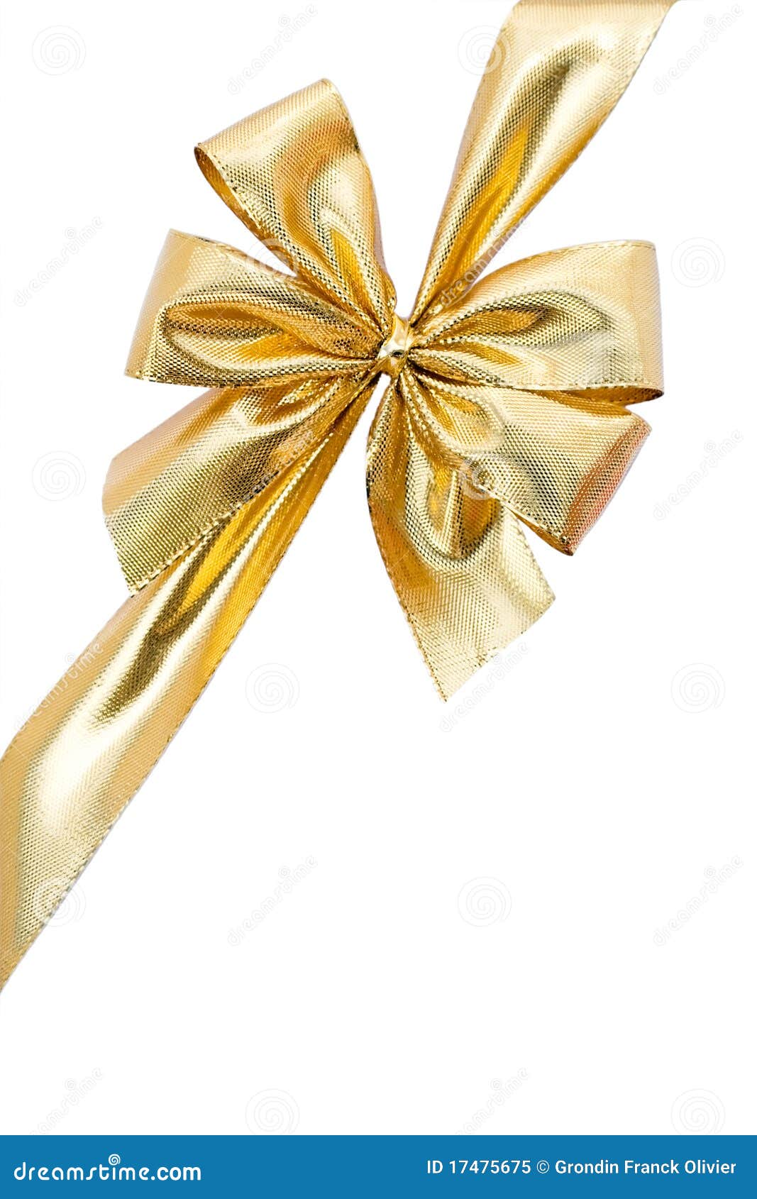 Golden Bow stock image. Image of christmas, metallic - 17475675