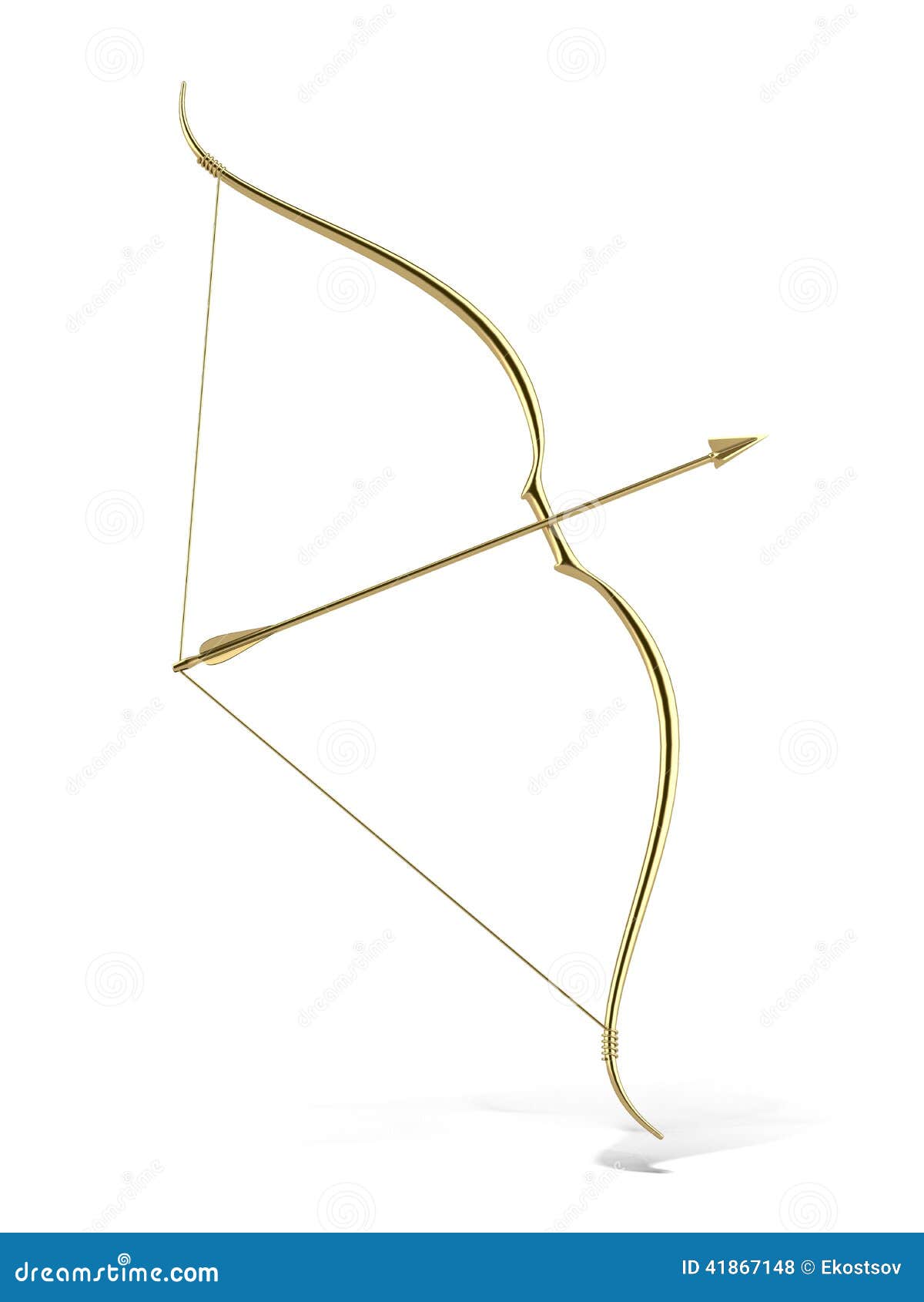 Golden Bow And Arrow Stock Illustration - Image: 41867148