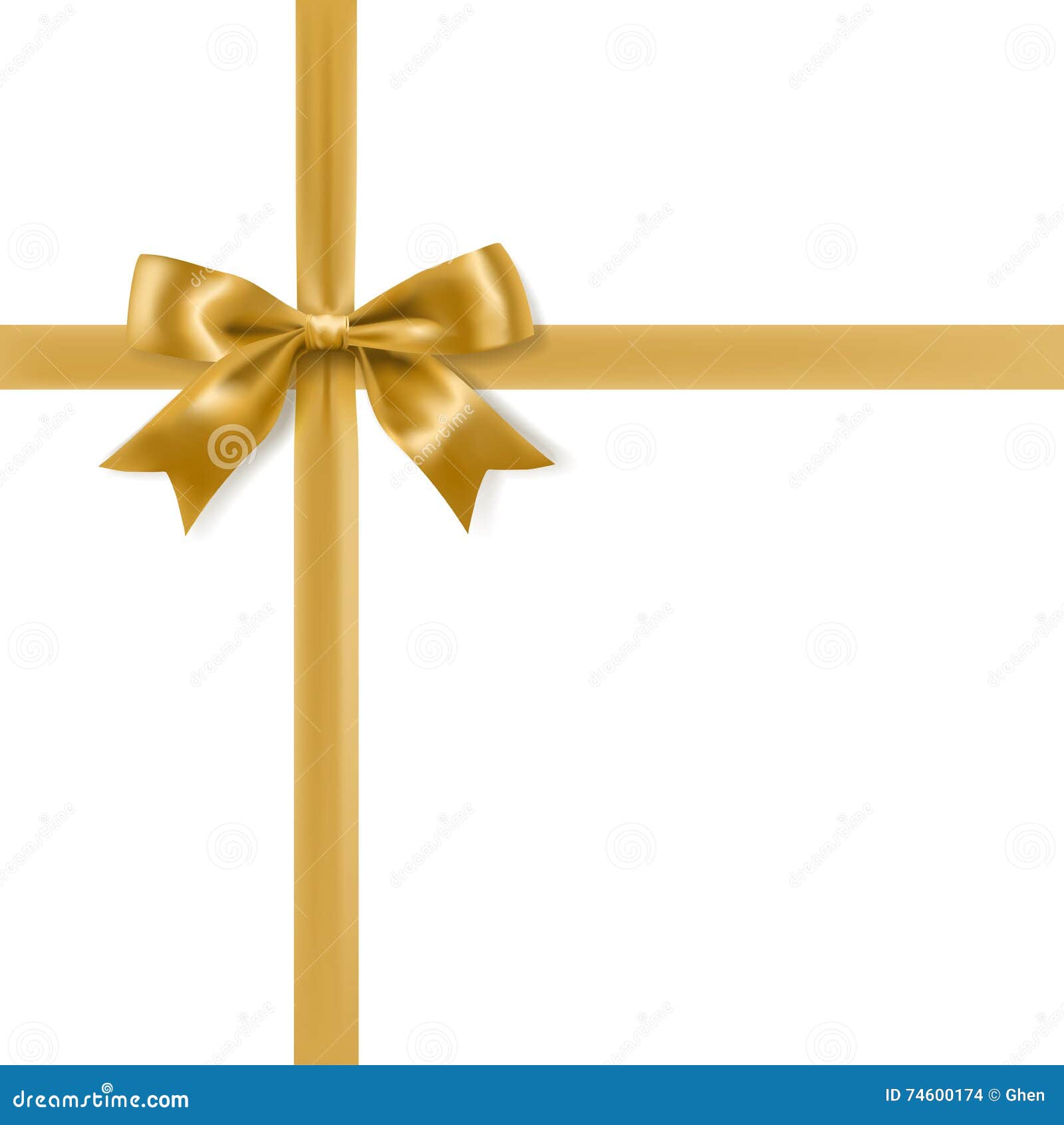 Golden bow stock vector. Illustration of design, festive - 74600174