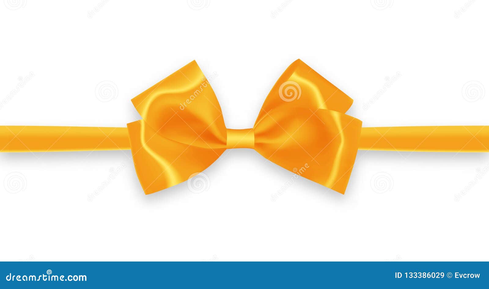 Golden bow and gold ribbon stock vector. Illustration of event - 133386029