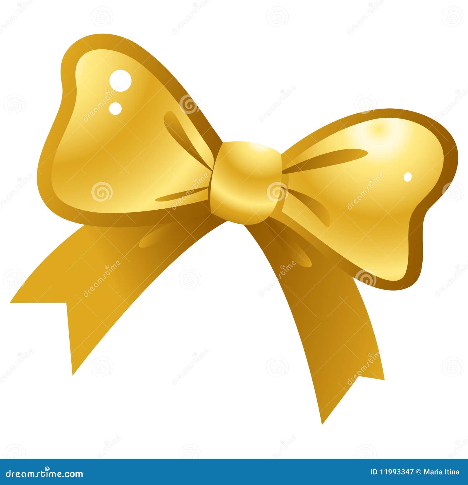 Golden bow vector stock vector. Illustration of greetings - 11993347