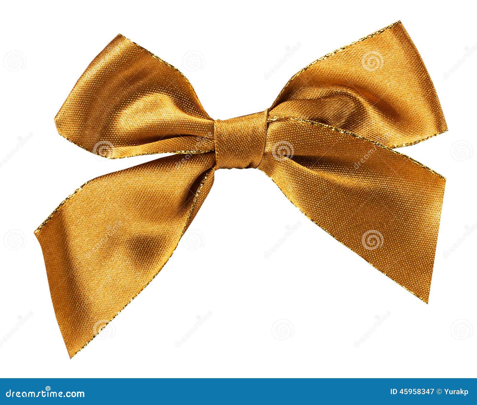 Golden Bow on the White Background Stock Image - Image of closeup, gift ...