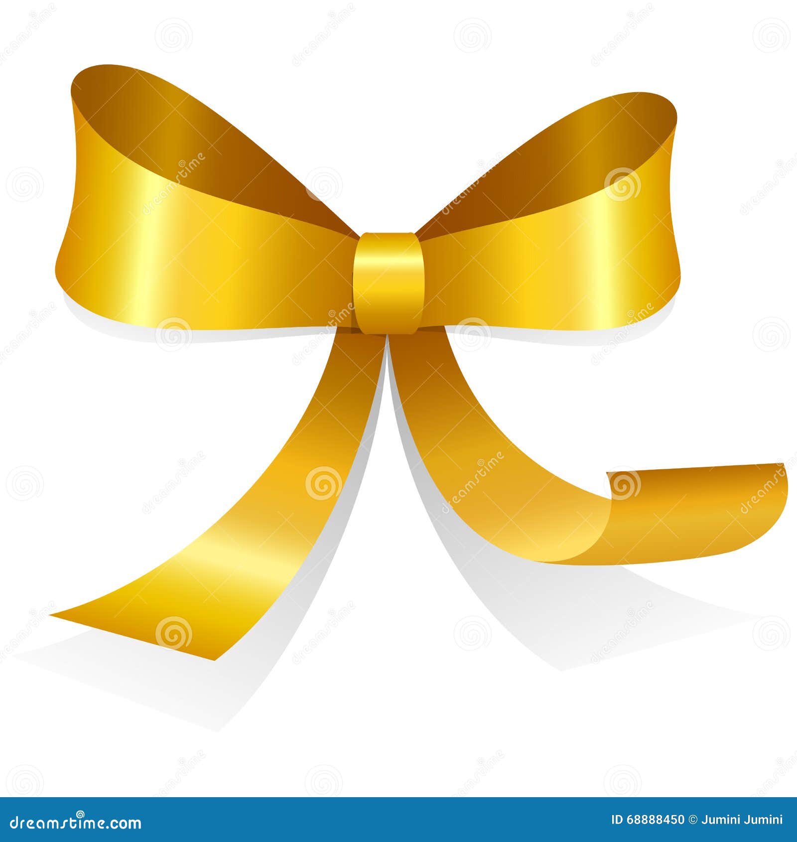 Golden Bow on White Background Stock Vector - Illustration of ...