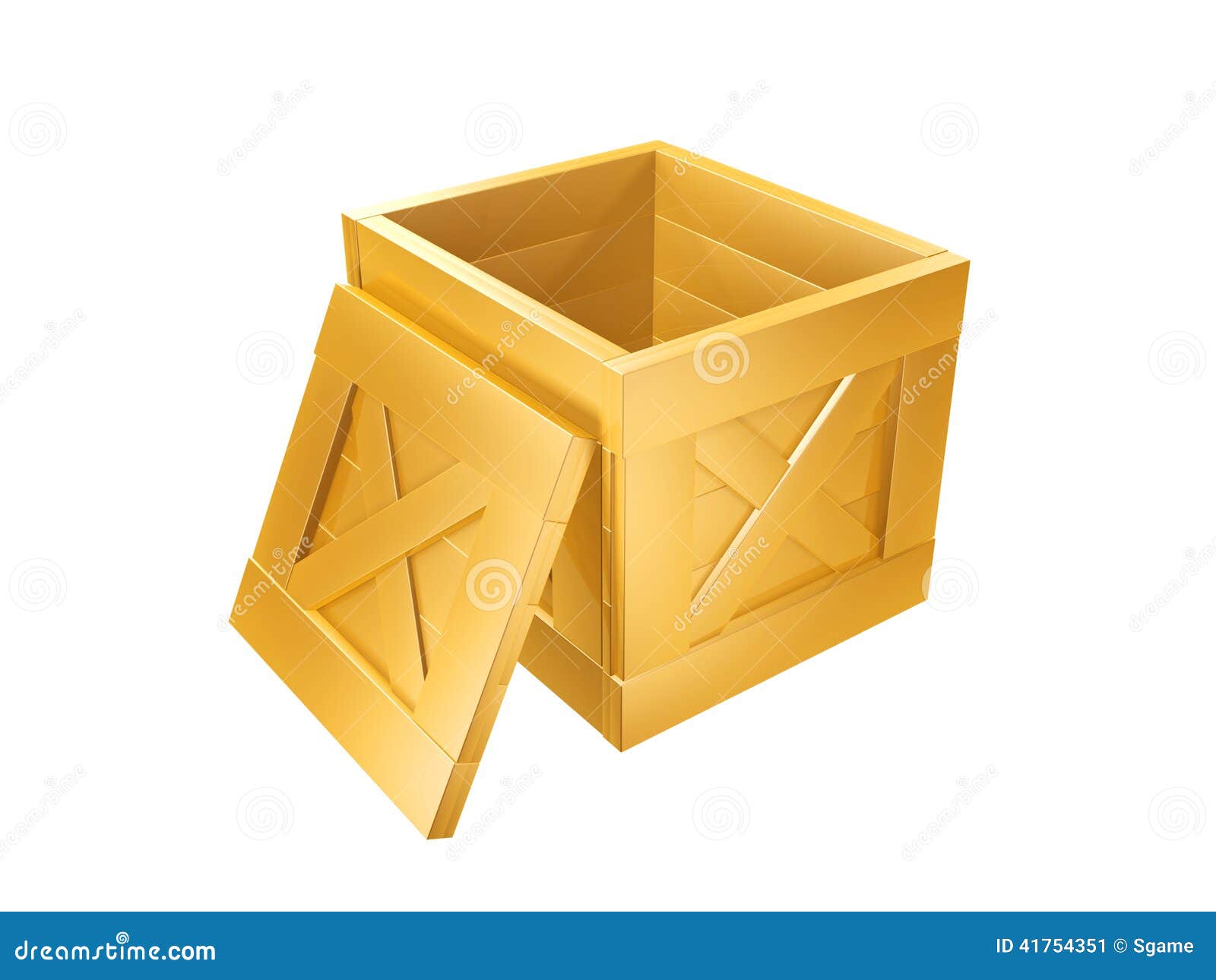 Golden box stock illustration. Illustration of golden - 41754351