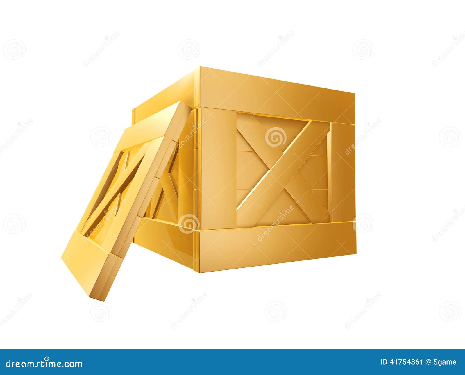Golden box stock illustration. Illustration of background - 41754361