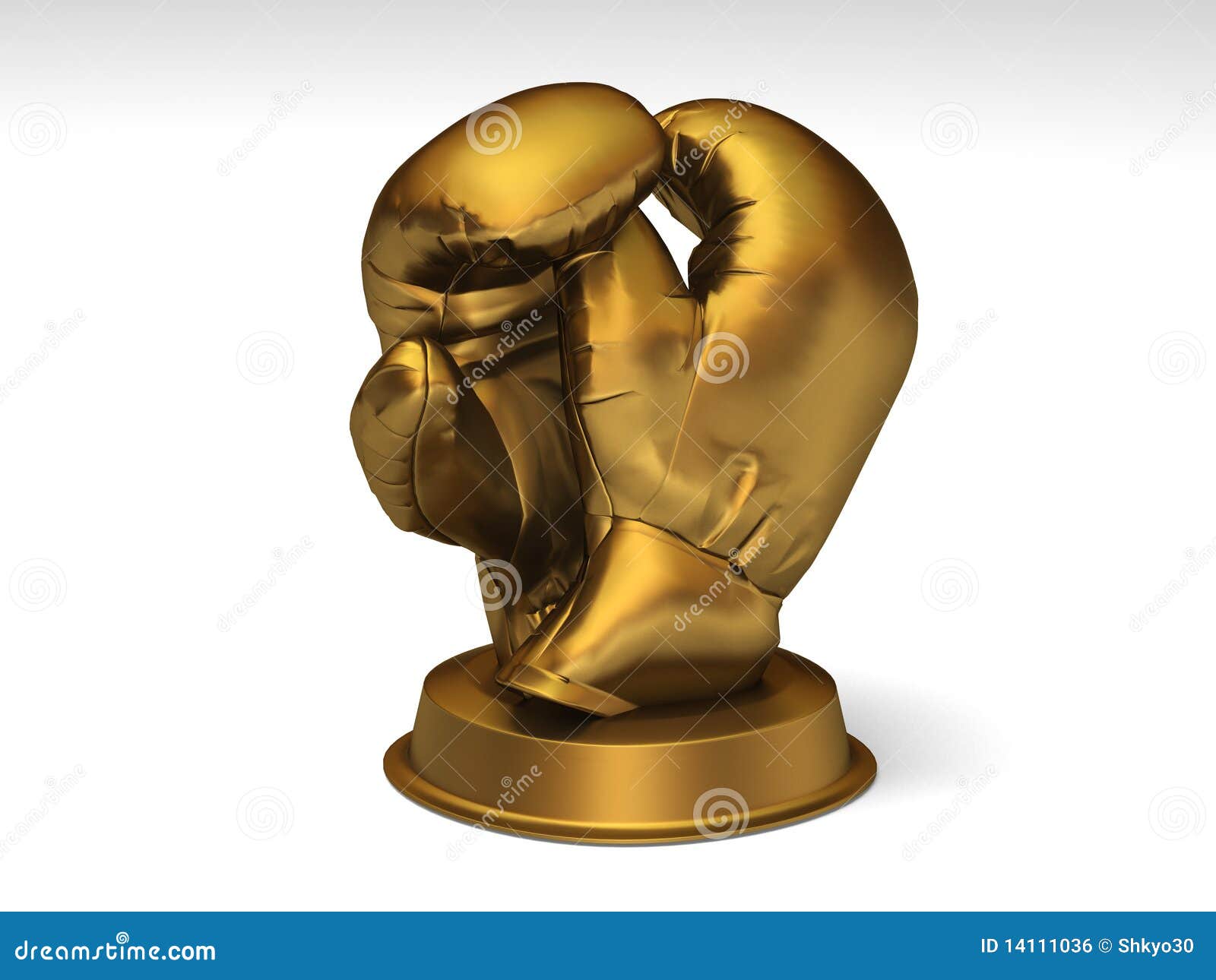 Golden boxing trophy stock photo. Illustration of salary - 14111036