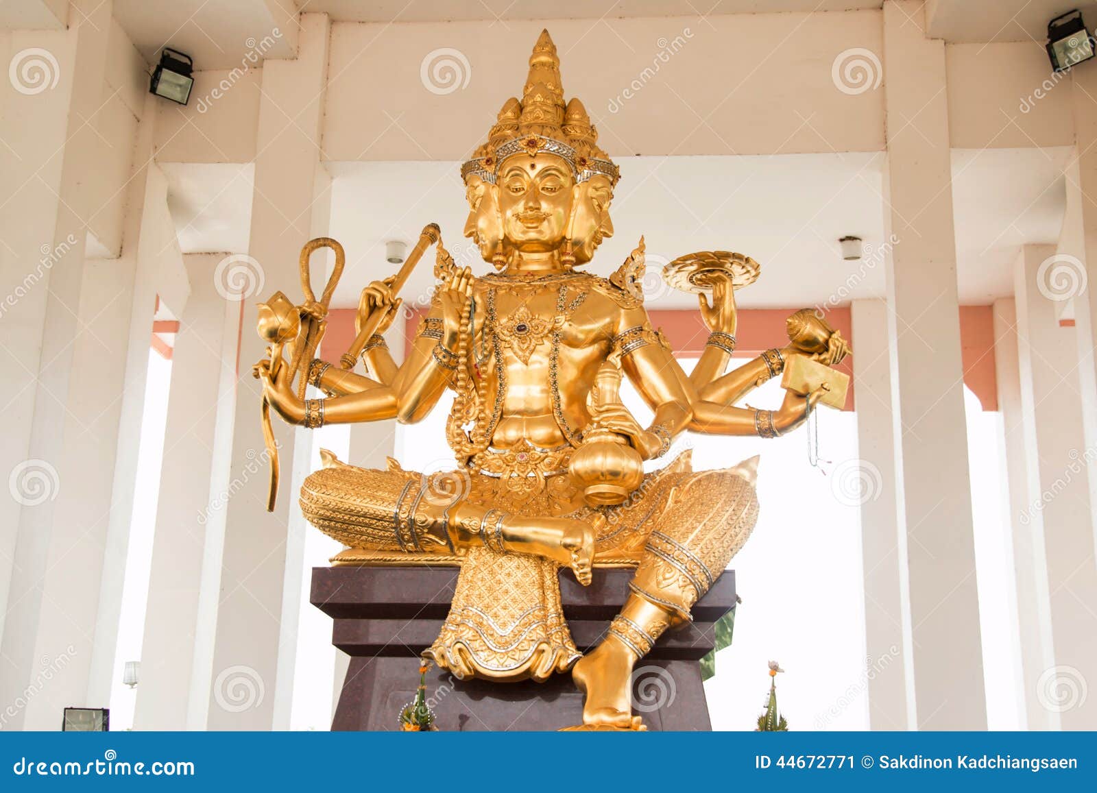The golden Brahma stock image. Image of hindu, pray, gold - 44672771