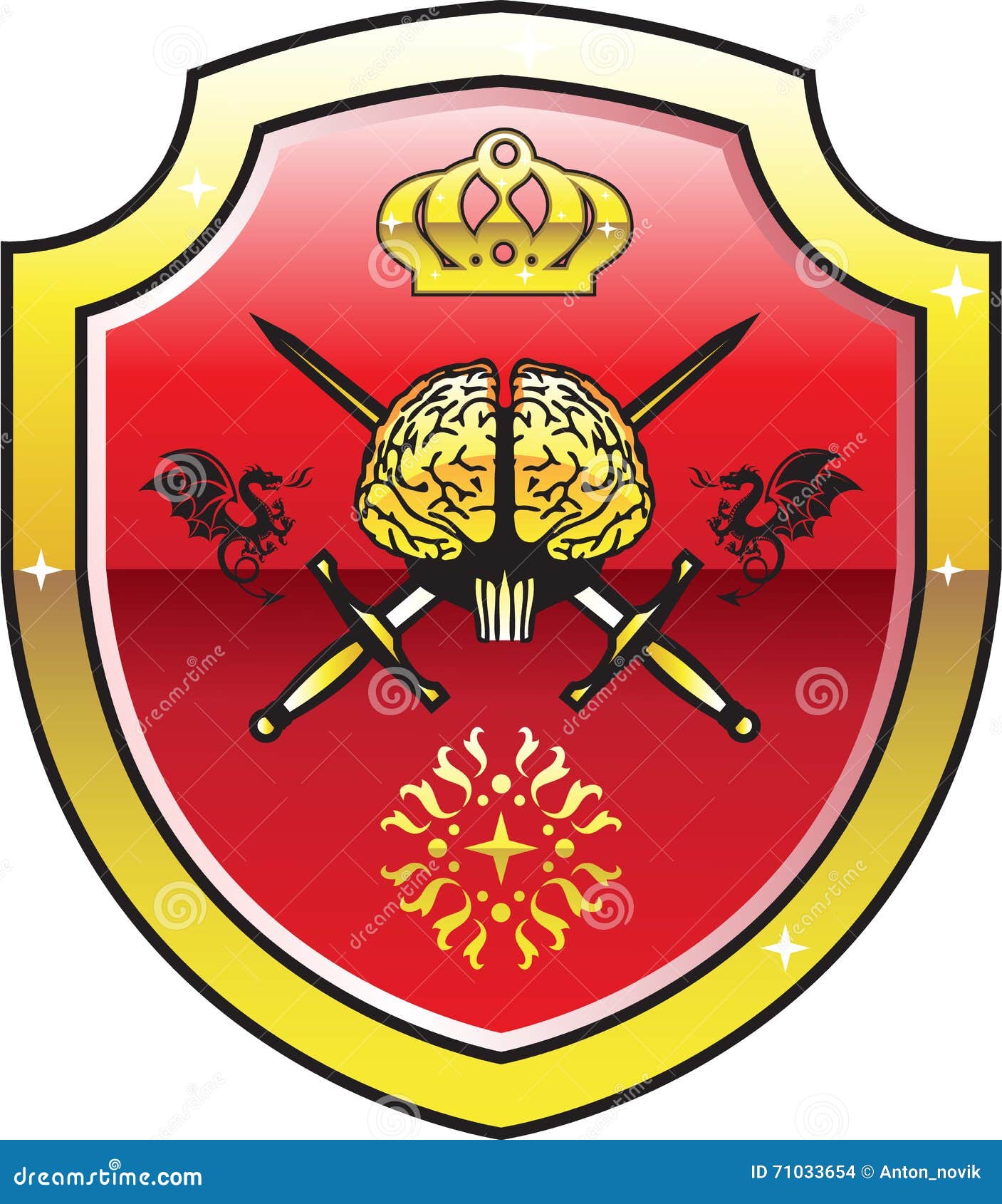 Brain With Shield Icon, Mental Health Protection, Save Mental Health ...