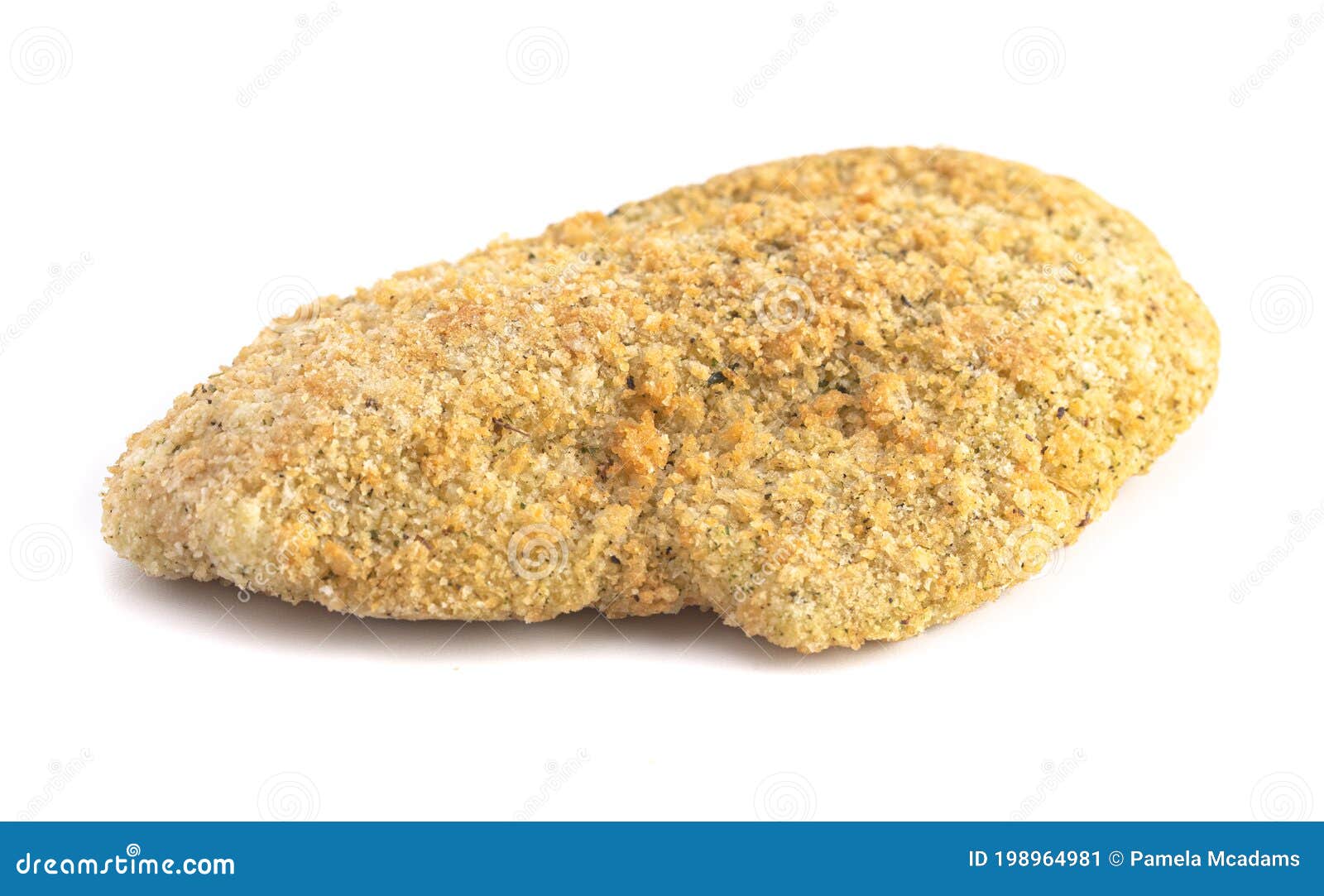 Golden Breaded Fish on a White Background Stock Image - Image of ...