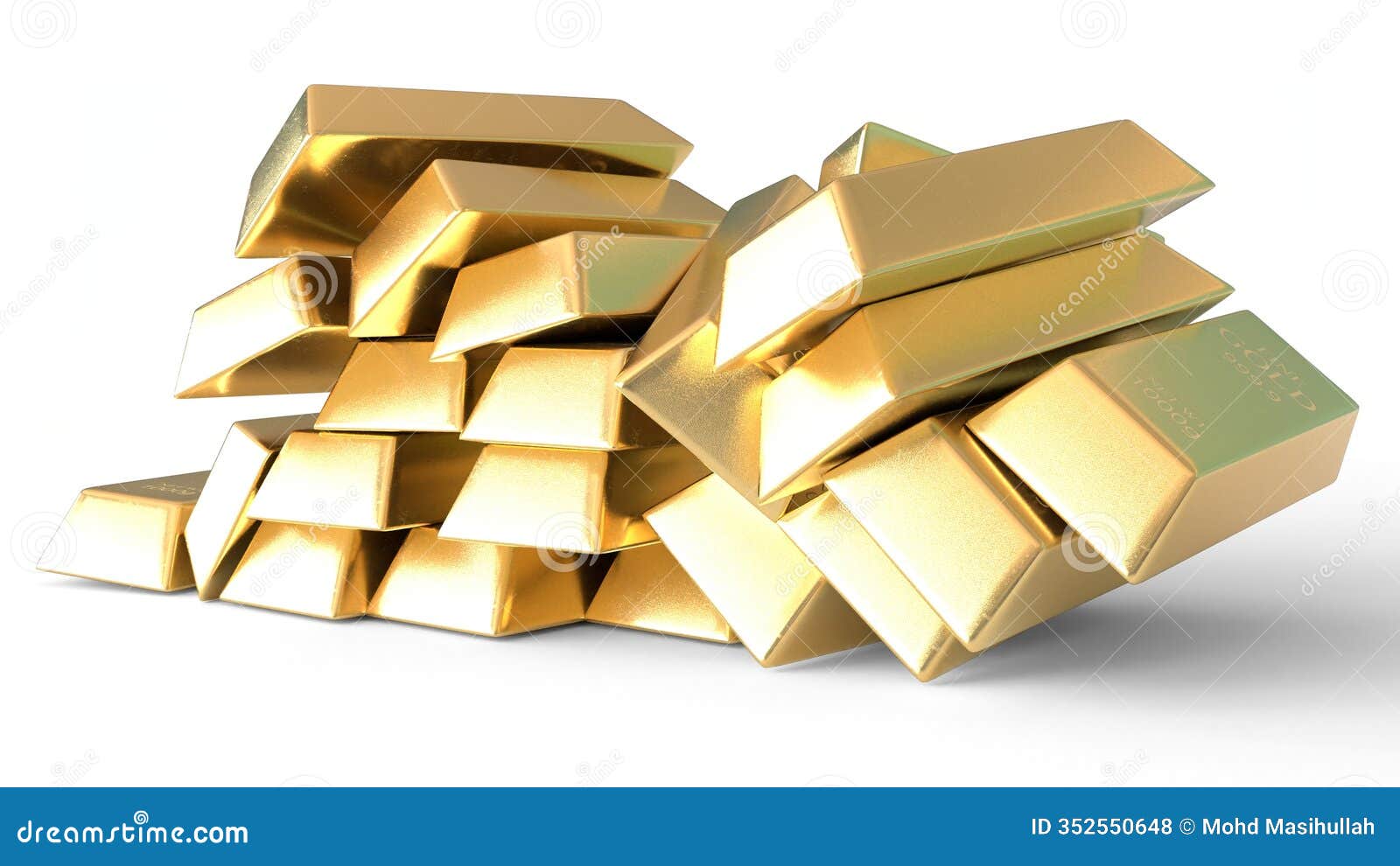 Golden Brick Drops with White Background Editorial Stock Photo - Image ...