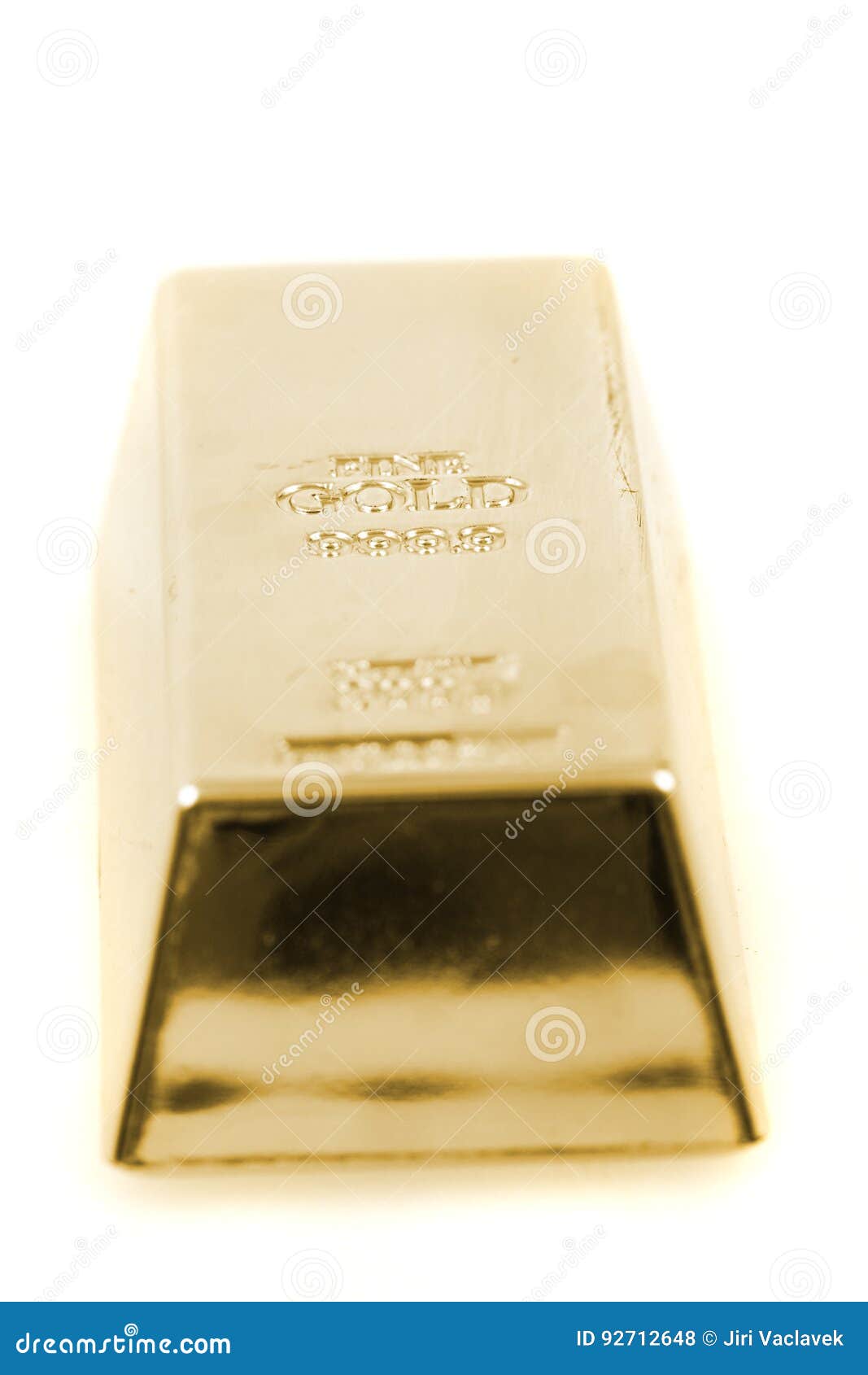 Golden brick isolated stock photo. Image of luxury, ingot - 92712648