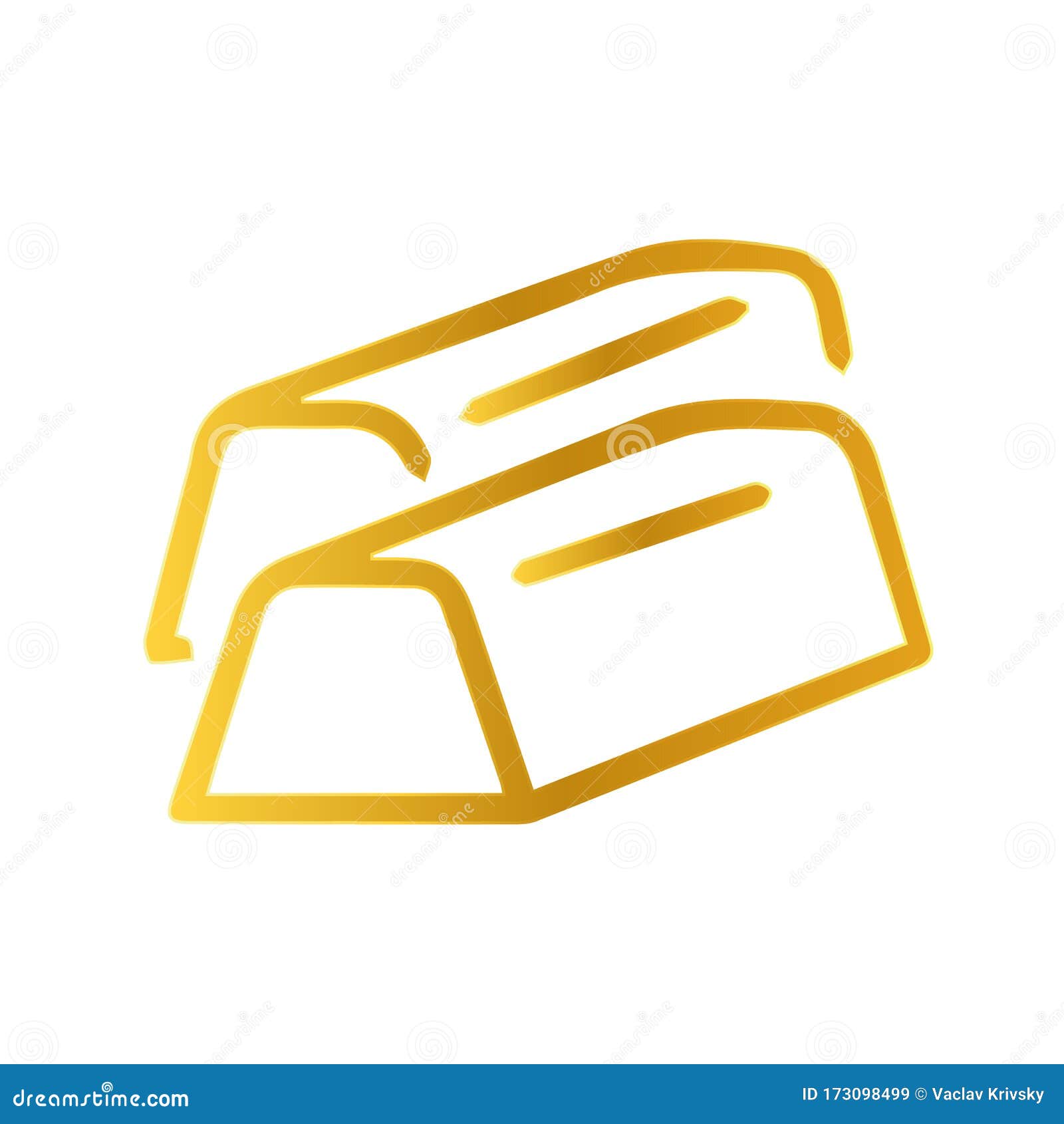 Golden Brick Vector Icon Eps 10. Stock Vector - Illustration of golden ...