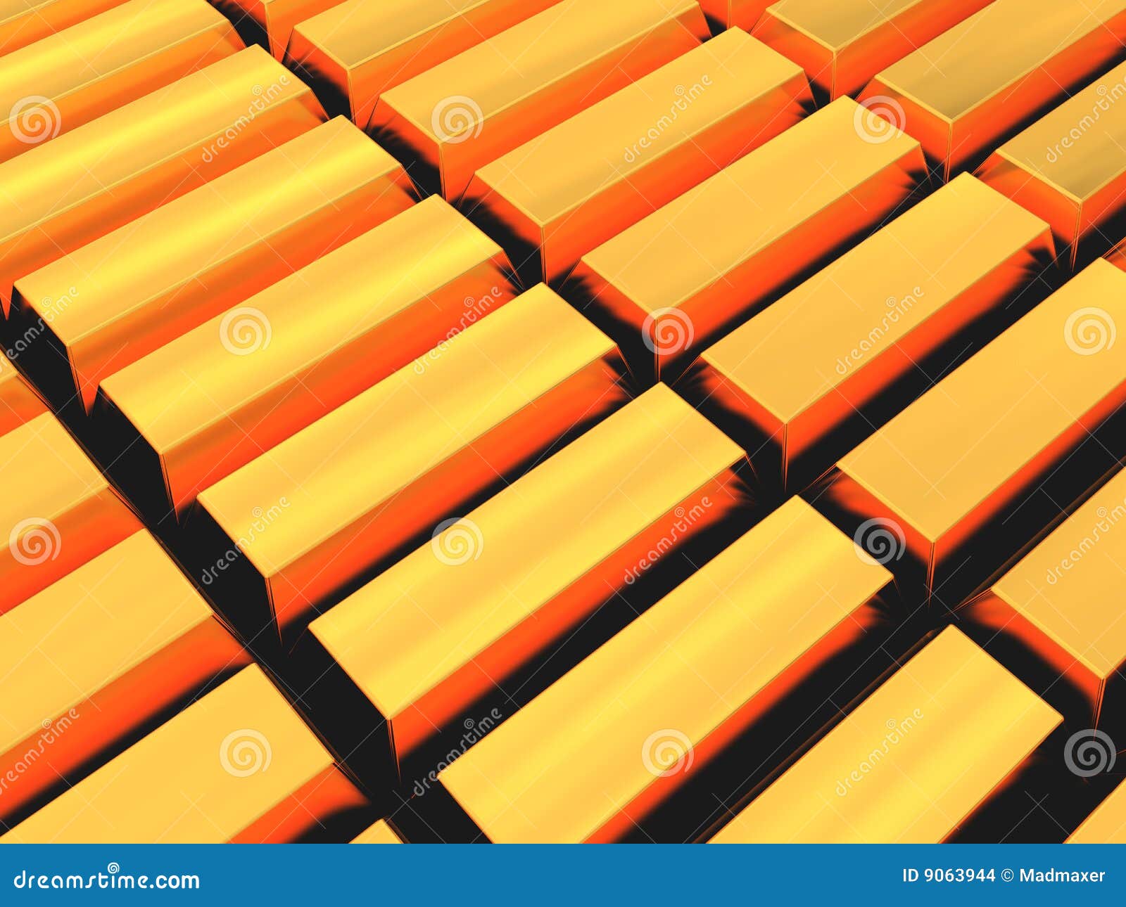 Golden bricks background stock illustration. Illustration of banking ...