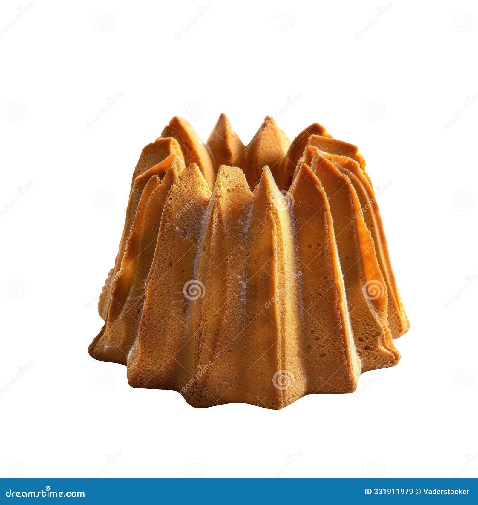 A Golden Brown Bundt Cake with a Crumbly Texture Stock Illustration ...