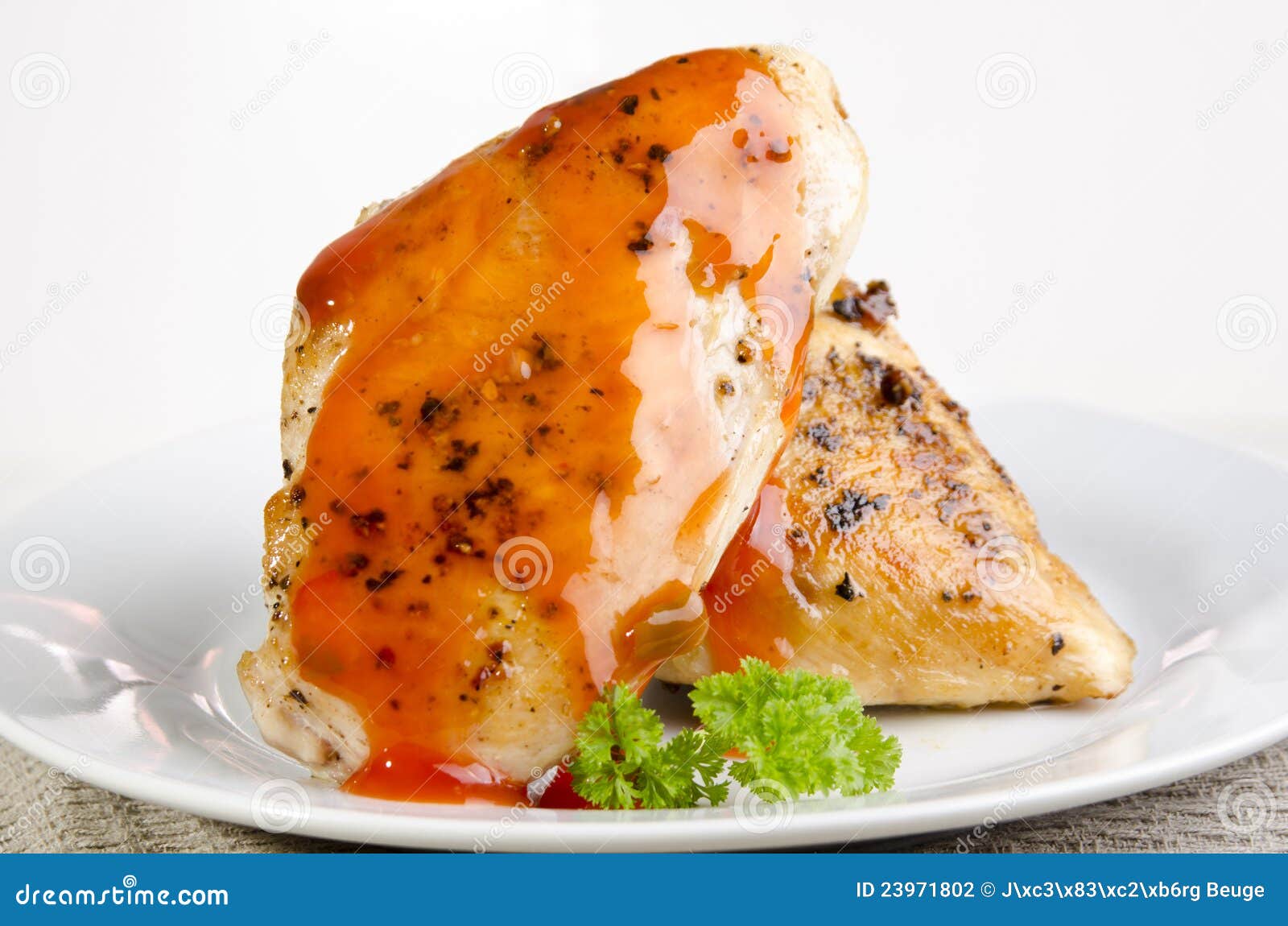 Golden Brown Grilled Chicken Fillet Stock Photo - Image of breasts ...