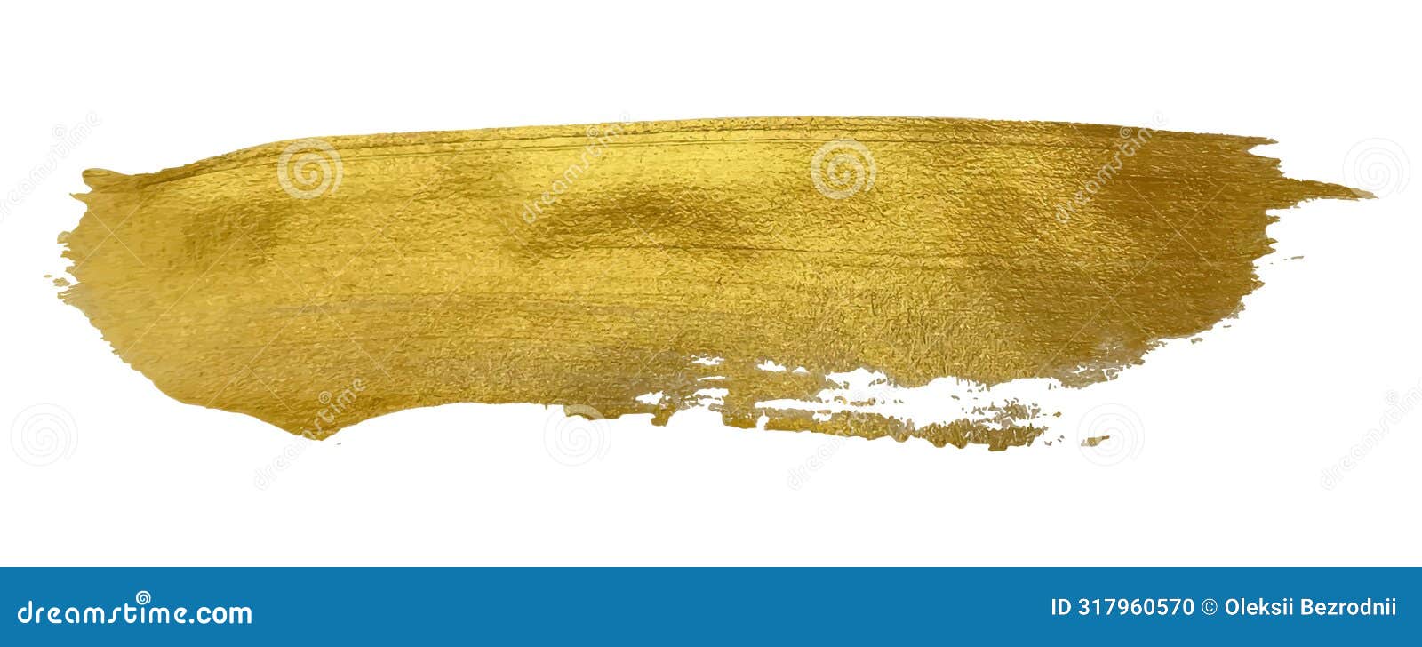Golden Brush Stroke. Gold Paint Stroke Stock Vector - Illustration of ...