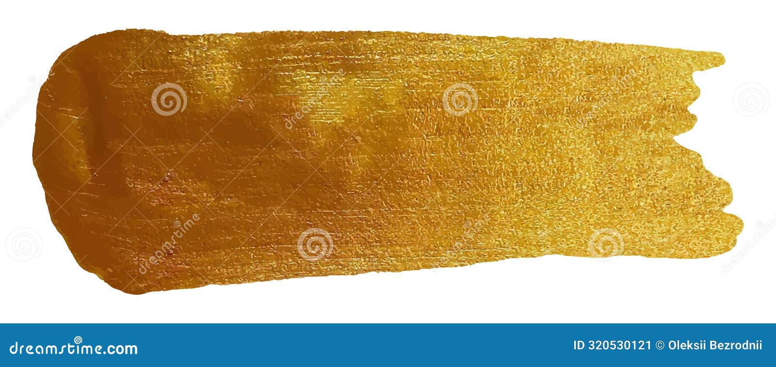 Golden Brush Stroke. Gold Paint Stroke Stock Vector - Illustration of ...