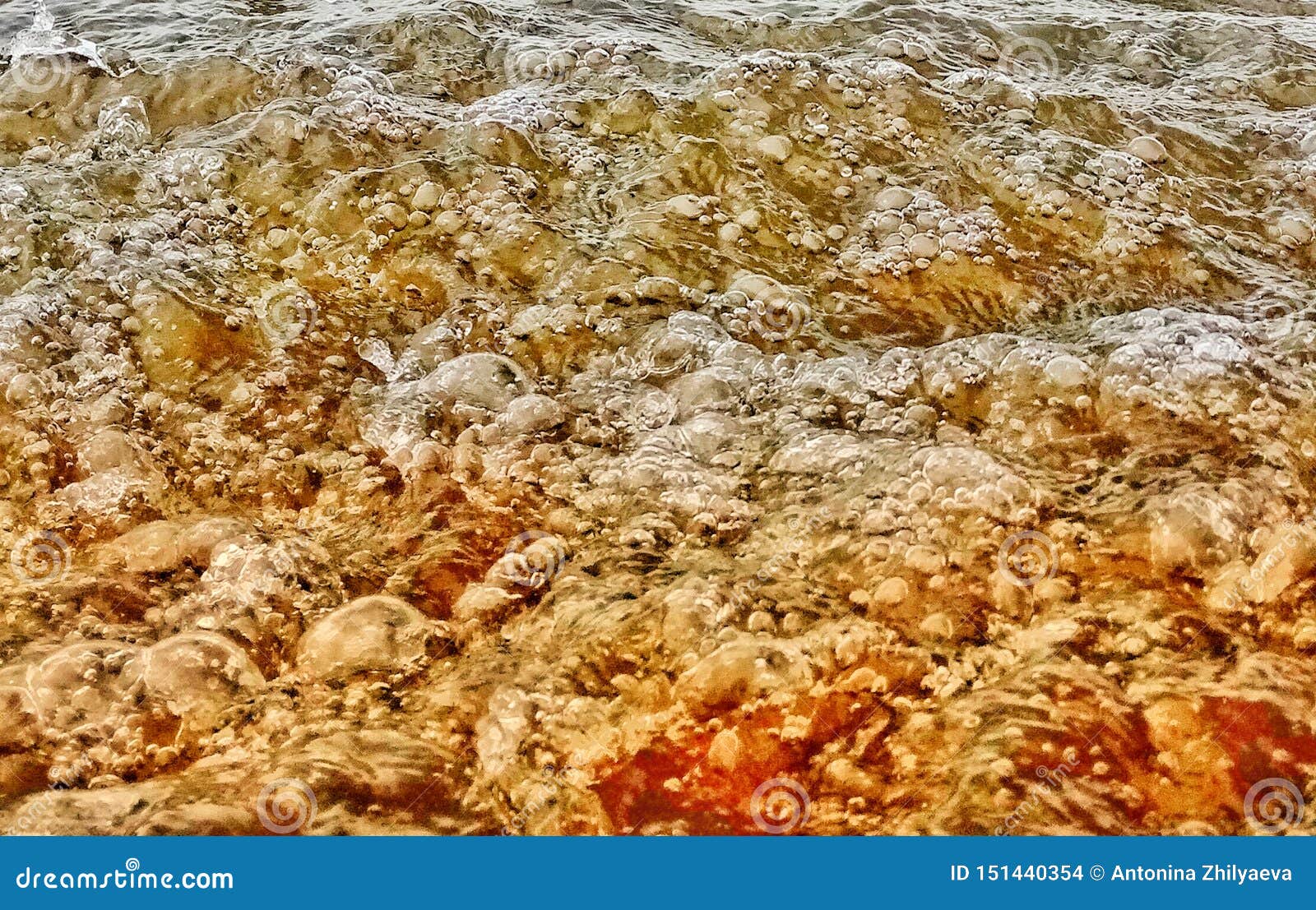 Golden Bubbles in the Stream Stock Photo - Image of beautiful, golden ...