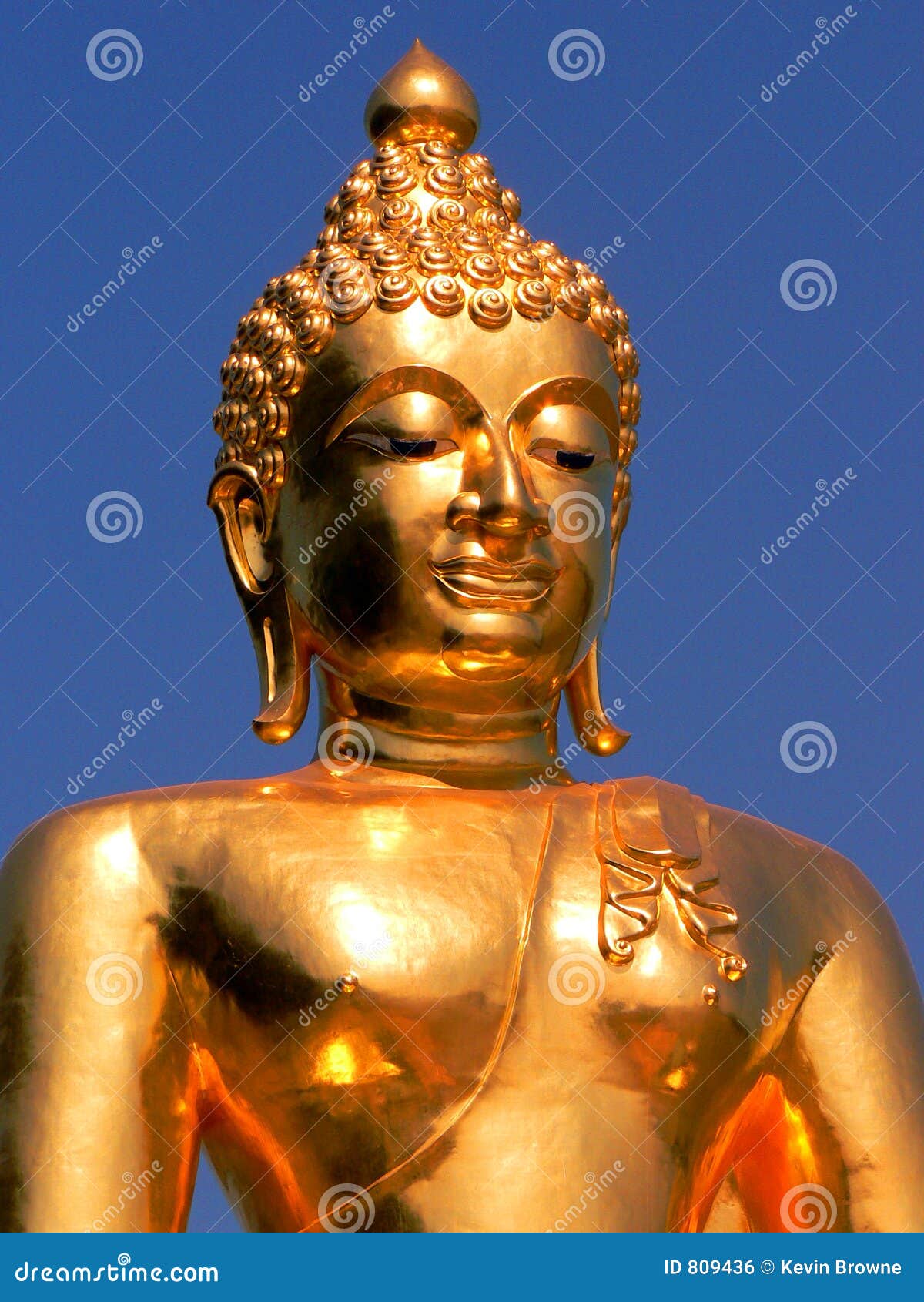 Golden Buddha at Golden Triangle Stock Photo - Image of religion ...